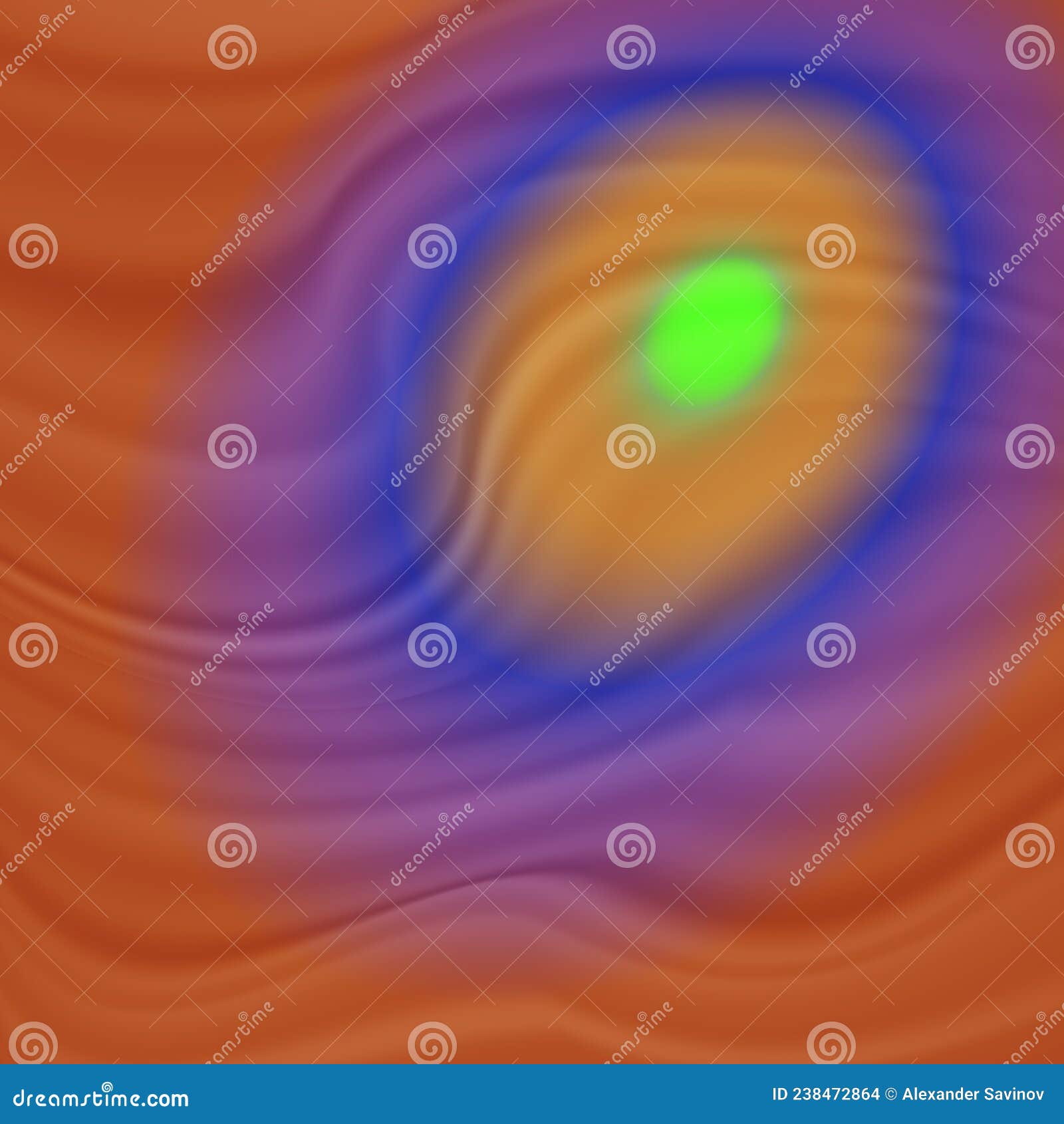 Vector, Abstract, Stylized Image of a Fantastic Green Sun Moving in ...