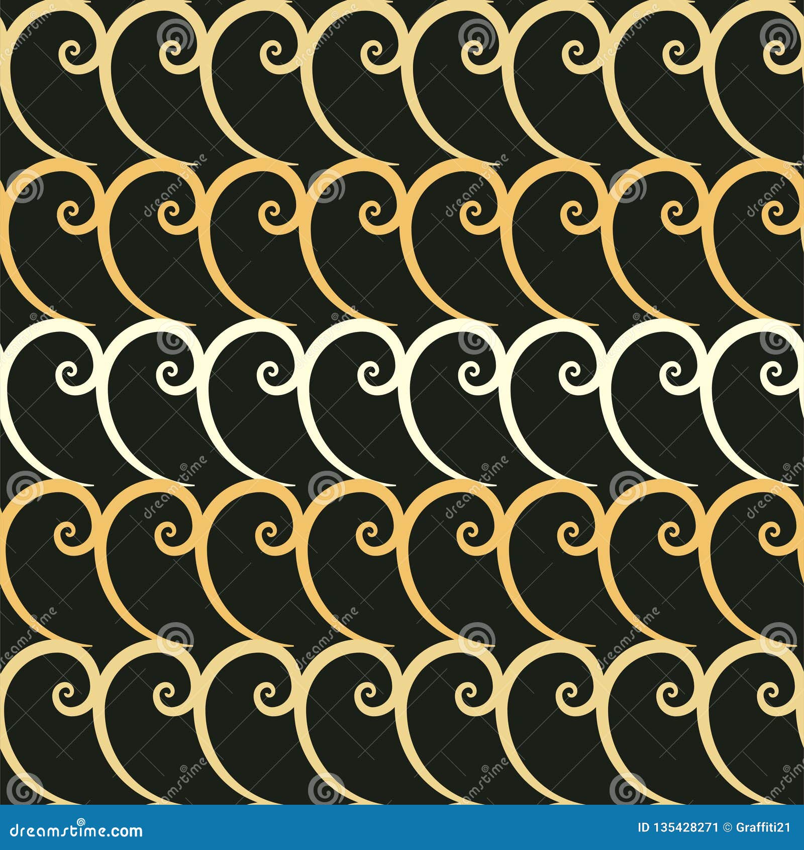 Vector Abstract Swirls Seamless Pattern Stock Vector - Illustration of ...