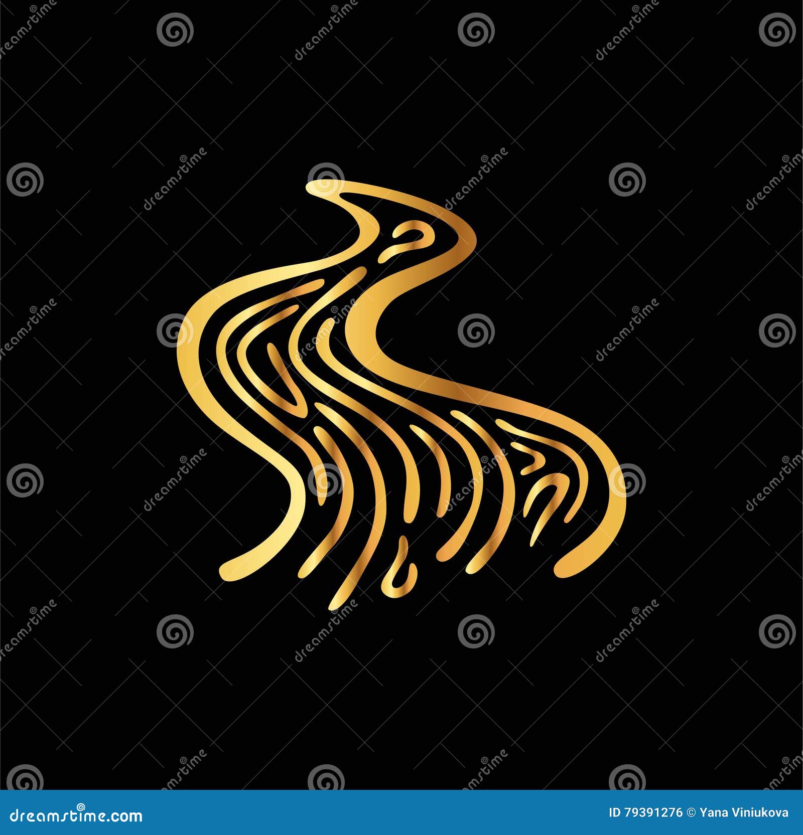 Vector Abstract Symbol of the River. Abstract Stock Vector ...