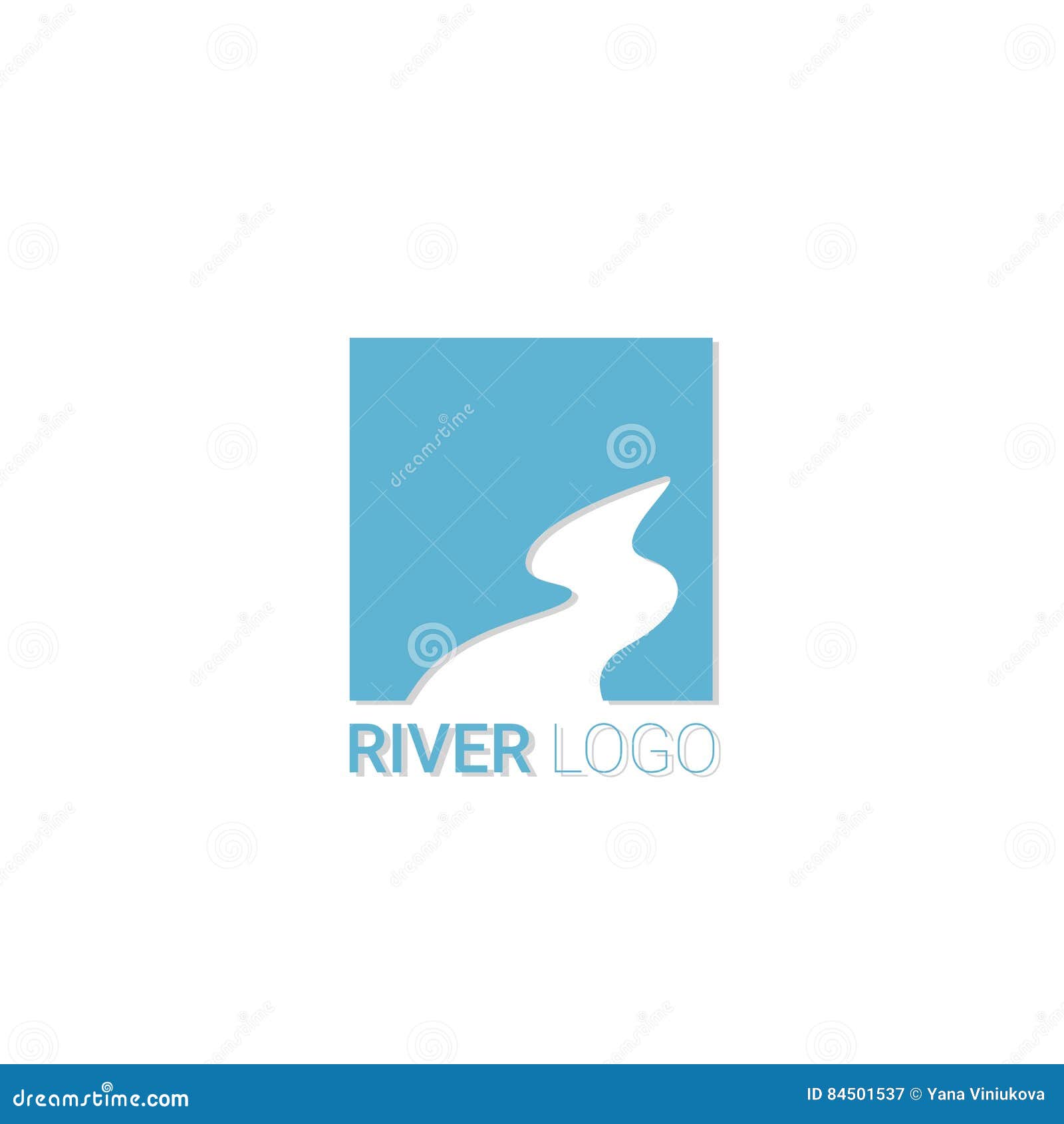 River Drawing. Water Flow Vector Illustration | CartoonDealer.com ...