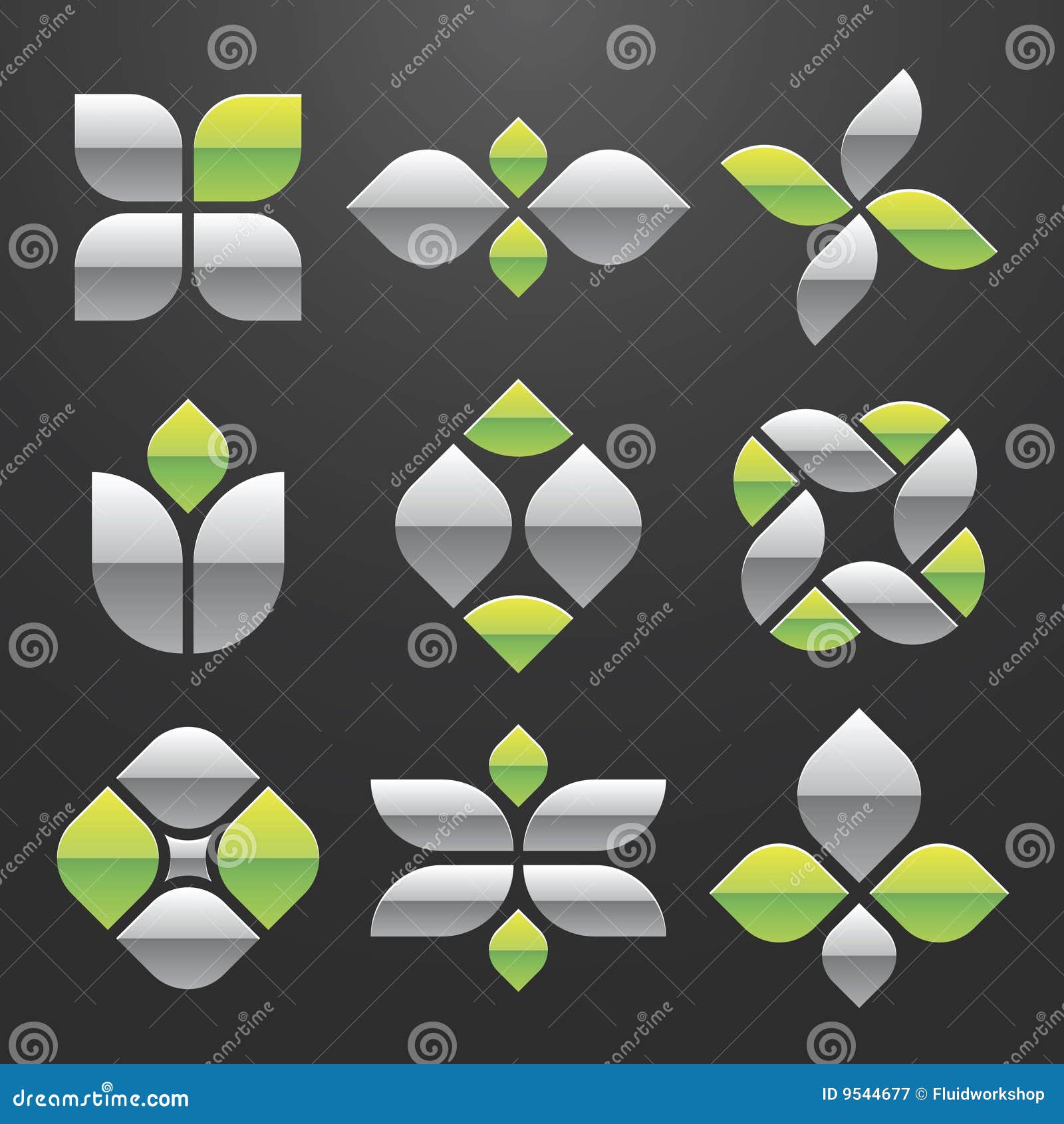 Vector Abstract Symbol Set stock vector. Illustration of series - 9544677