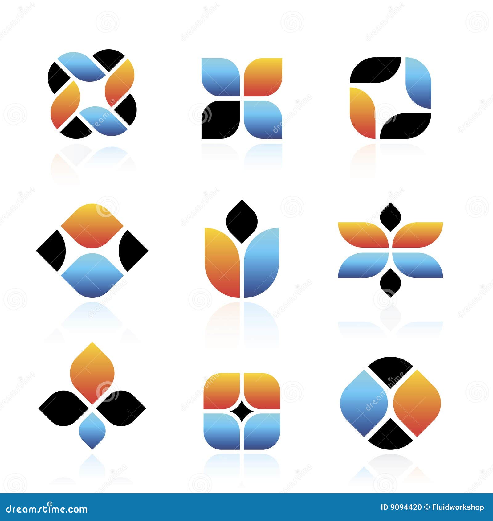 Vector Abstract Symbols stock vector. Illustration of decoration - 9094420