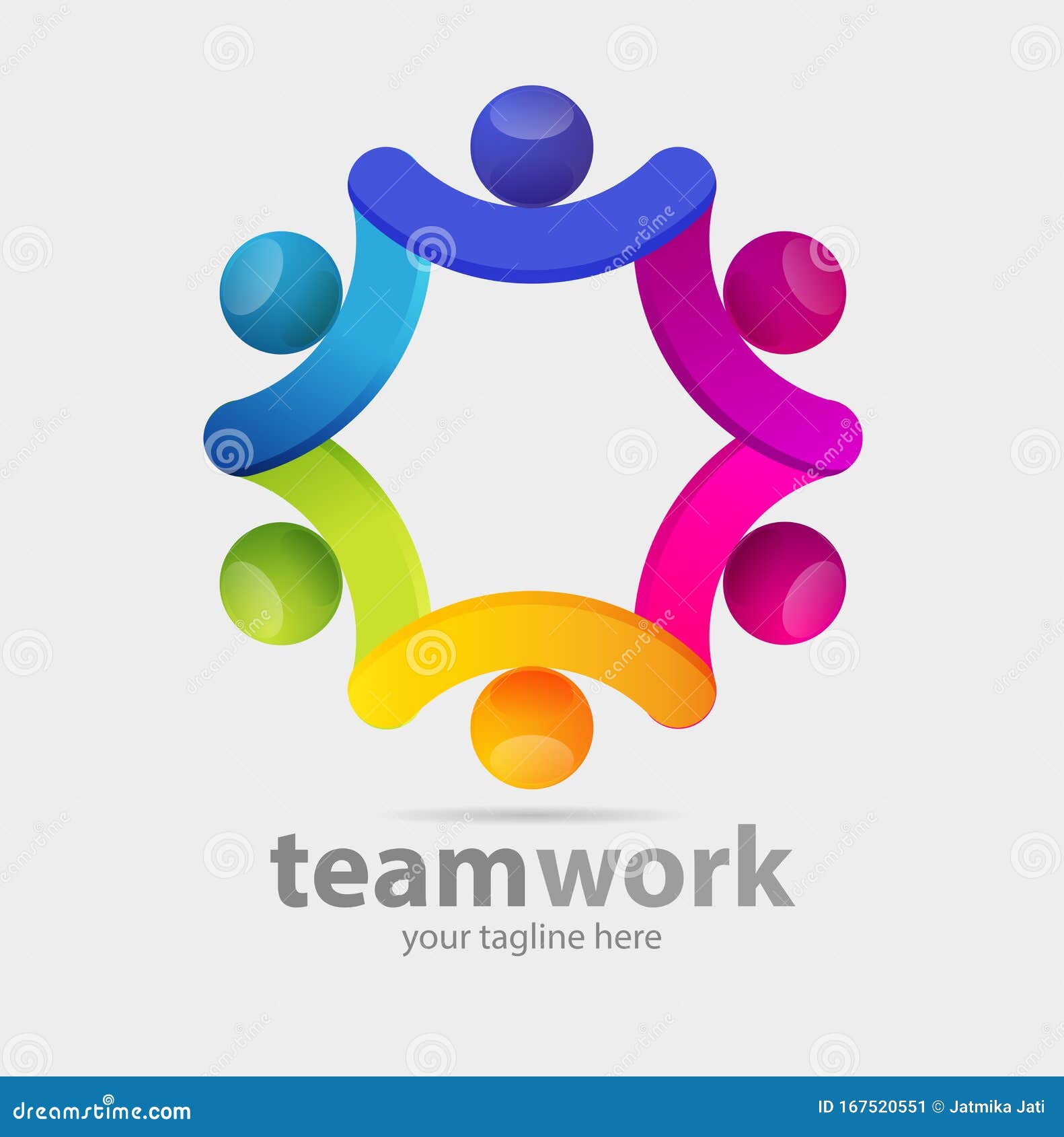 Teamwork symbol or icon stock vector. Illustration of connection ...