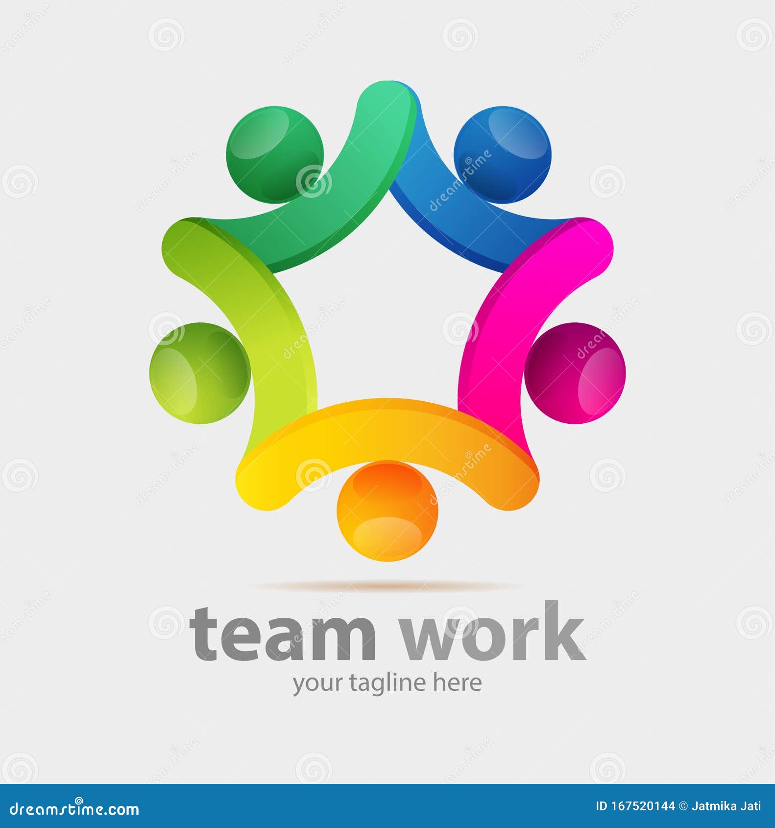 Star teamwork symbol stock vector. Illustration of logo - 167520144