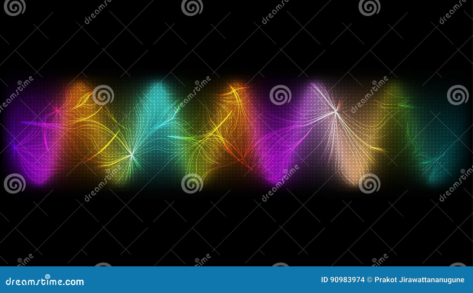 Vector Abstract Technological Colorful Flower Background Stock Vector ...