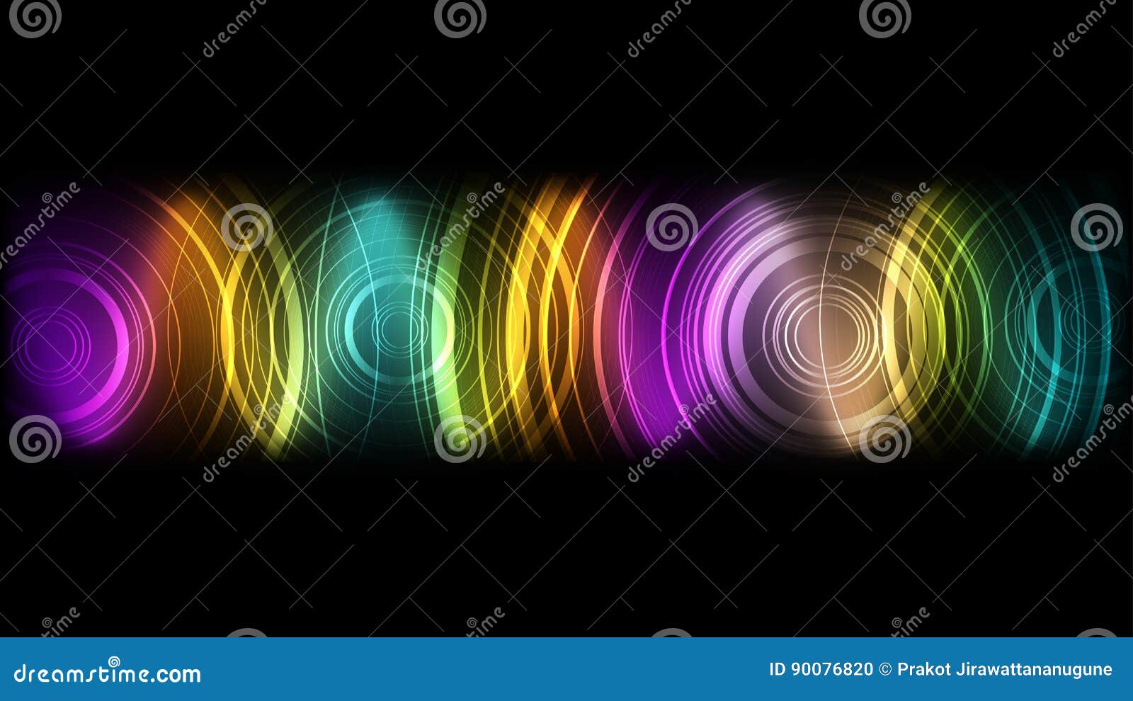 Vector Abstract Technological Colorful Sound Wave Background Stock ...