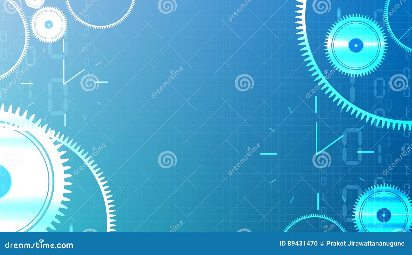 Vector Abstract Technological Digital Gear Background Stock Vector ...