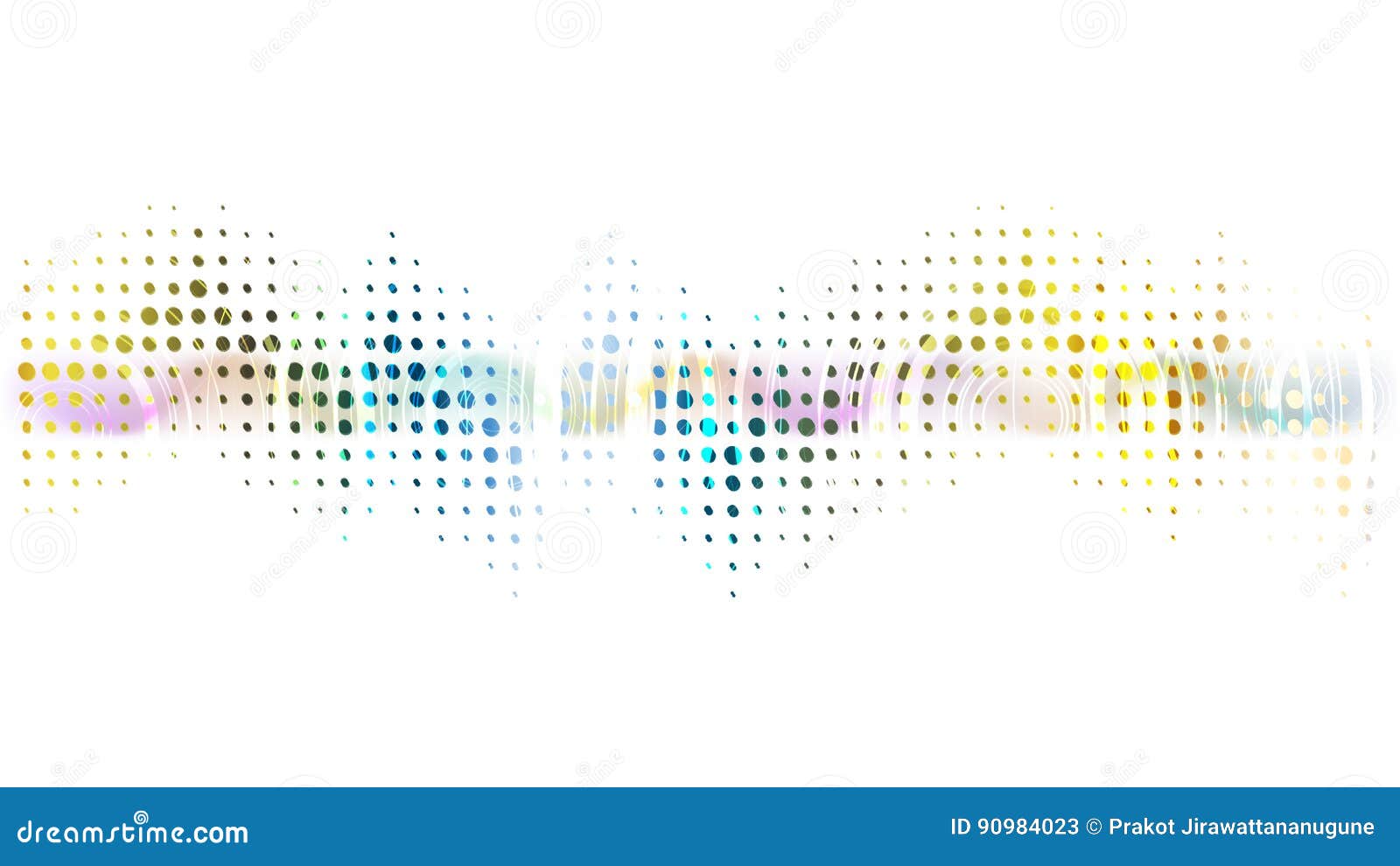 Vector Abstract Technological Dotted Sound Wave Background Stock Vector ...