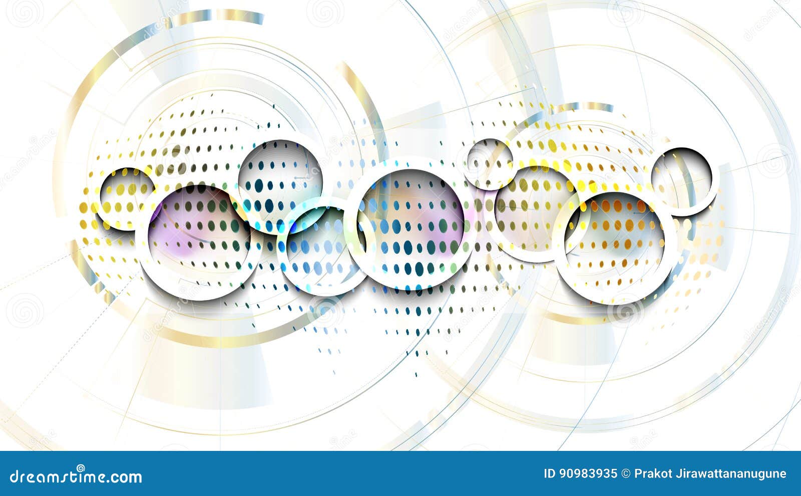 Vector Abstract Technological Dotted Sound Wave Background Stock Vector ...