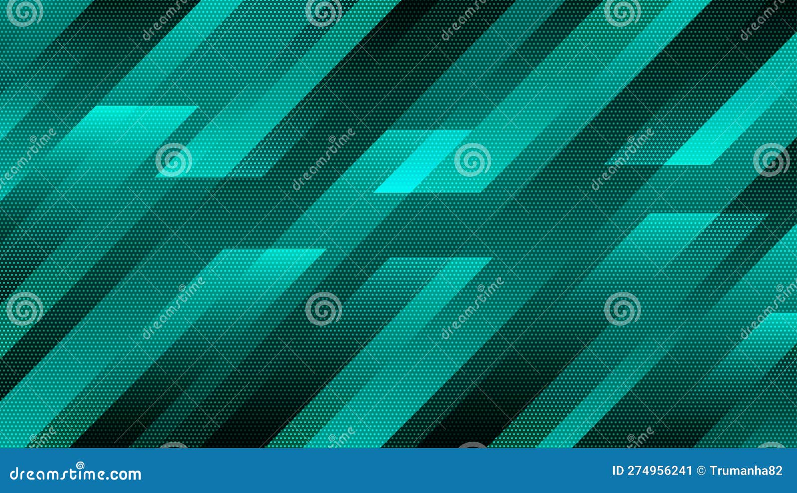 Vector Abstract Technological Teal Gradient Geometric Background with ...