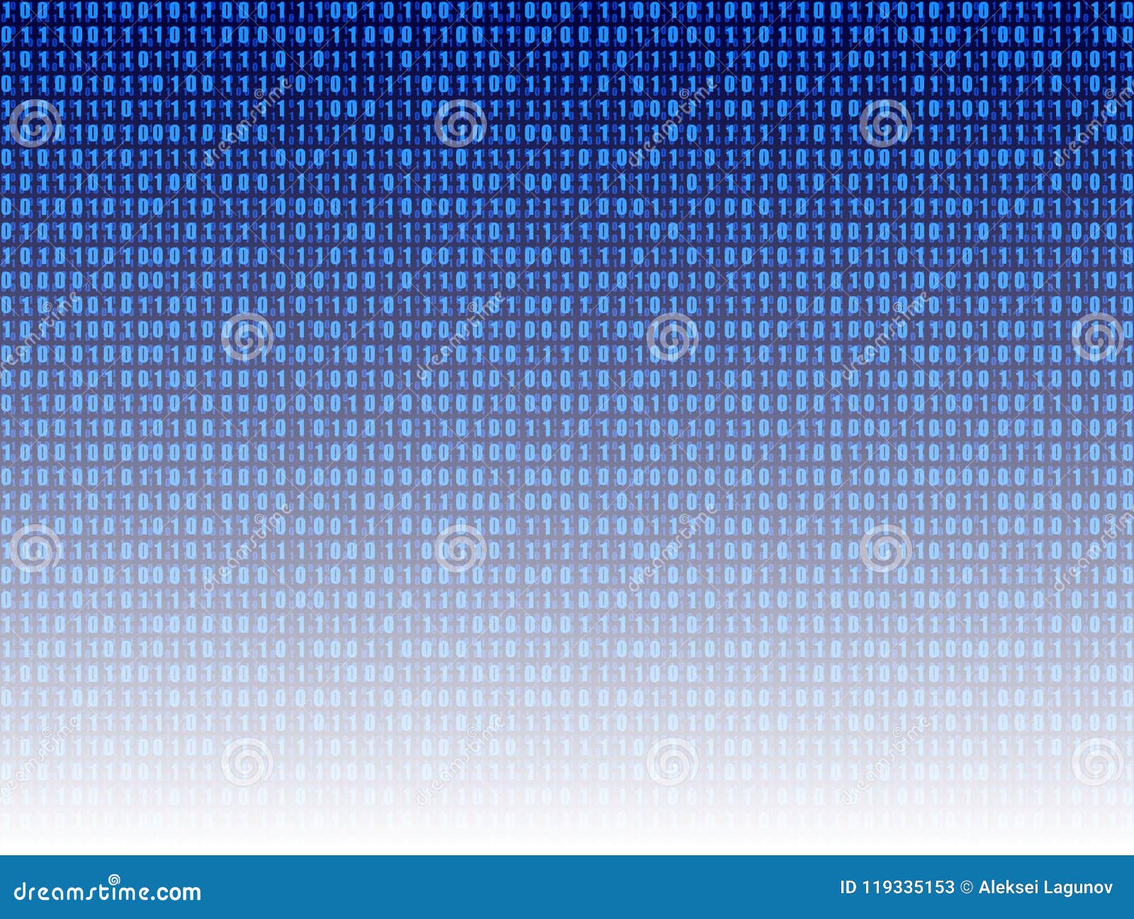 Vector Abstract Technology Background Blue Binary Code Digital Backdrop Stock Vector