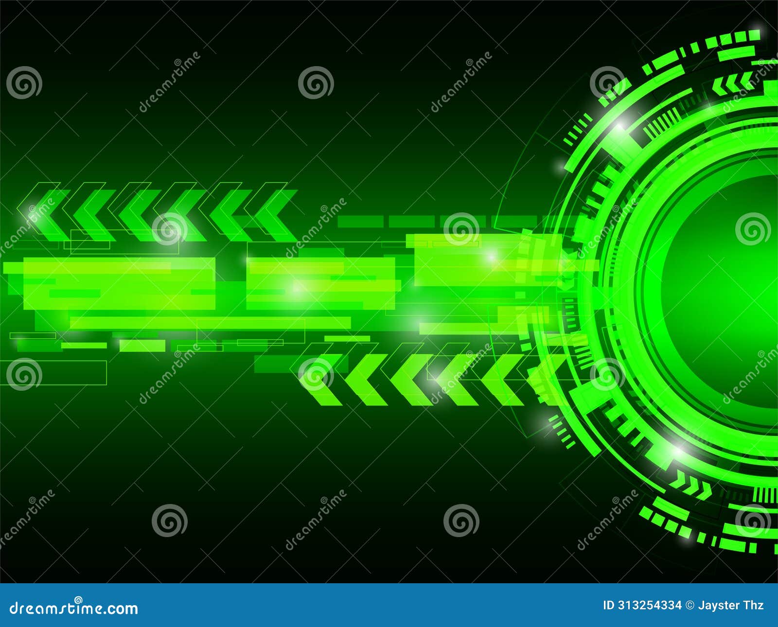 A High-tech Green Vector Design Symbolizing. - Vector, Illustration ...