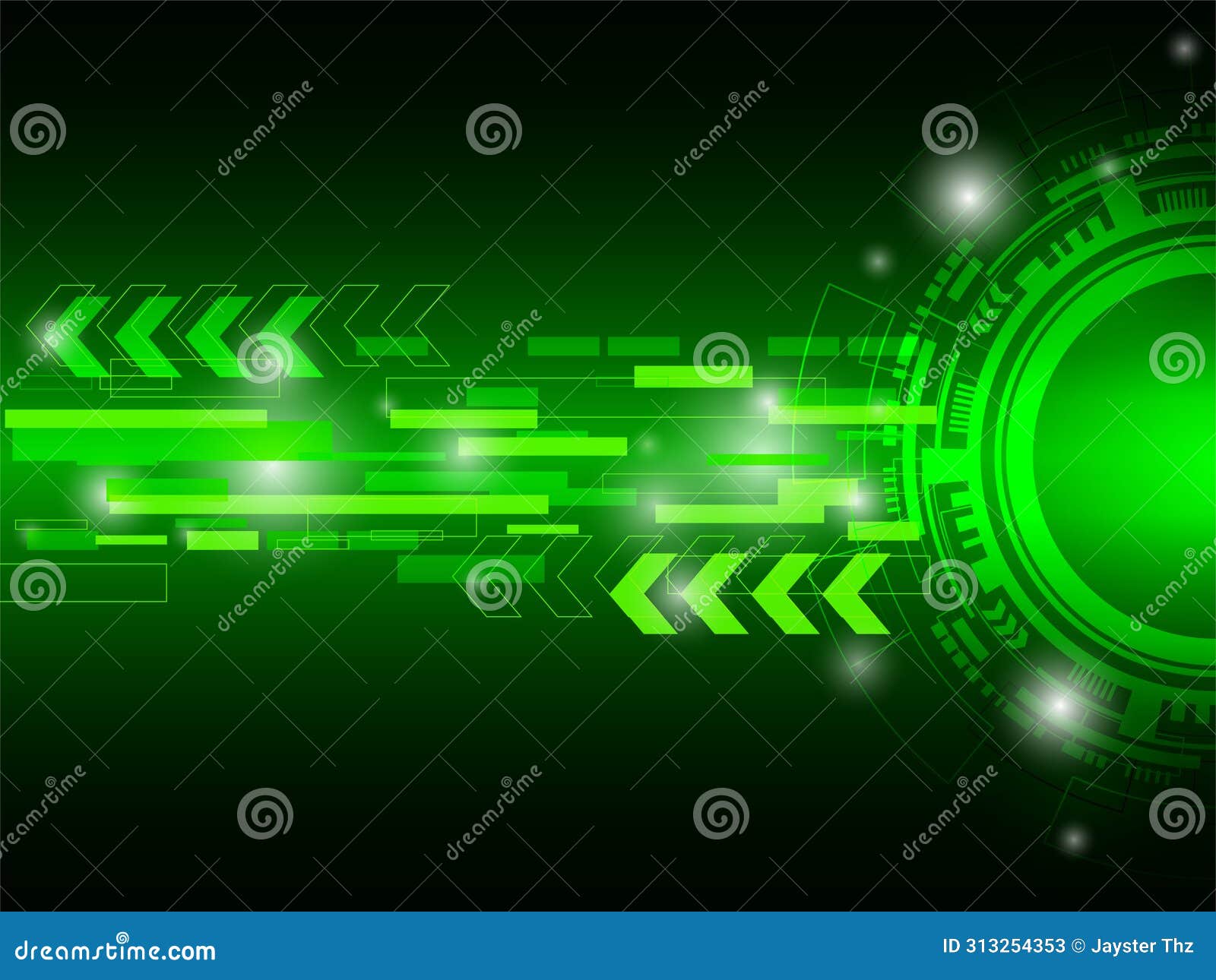 A High-tech Green Vector Design Symbolizing. - Vector, Illustration ...