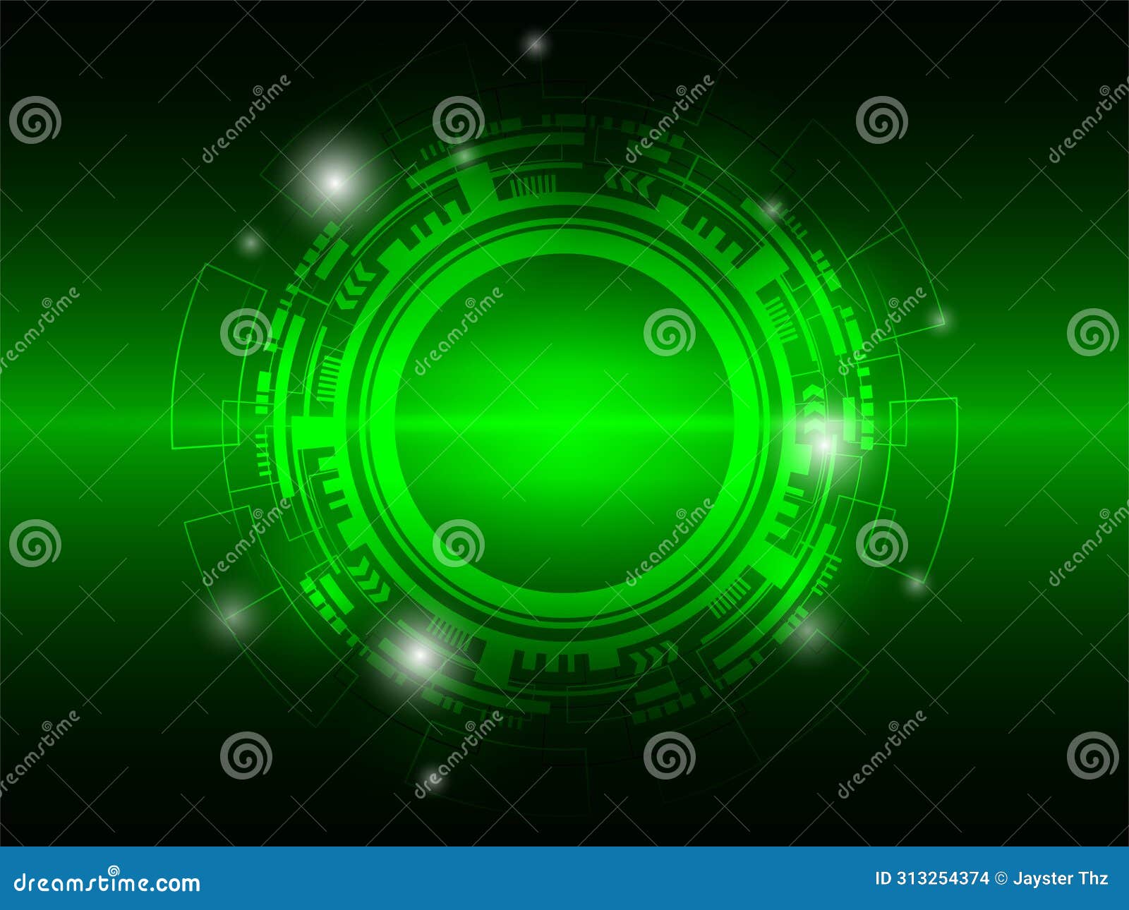 A High-tech Green Vector Design Symbolizing. - Vector, Illustration ...