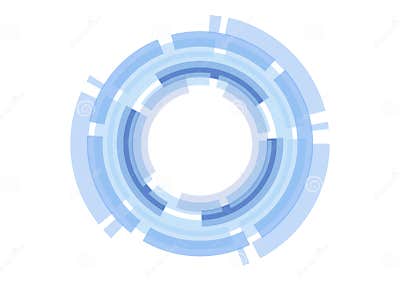 Vector Abstract Technology Blue Circle on White Background. Stock ...