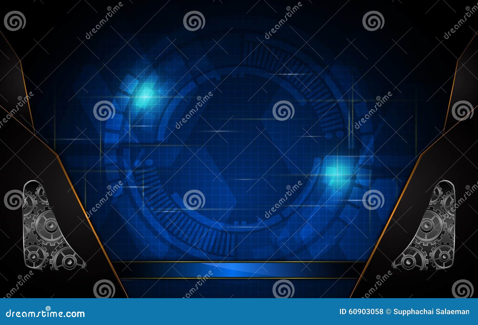 Vector Abstract Technology Concept System Working Background Stock ...