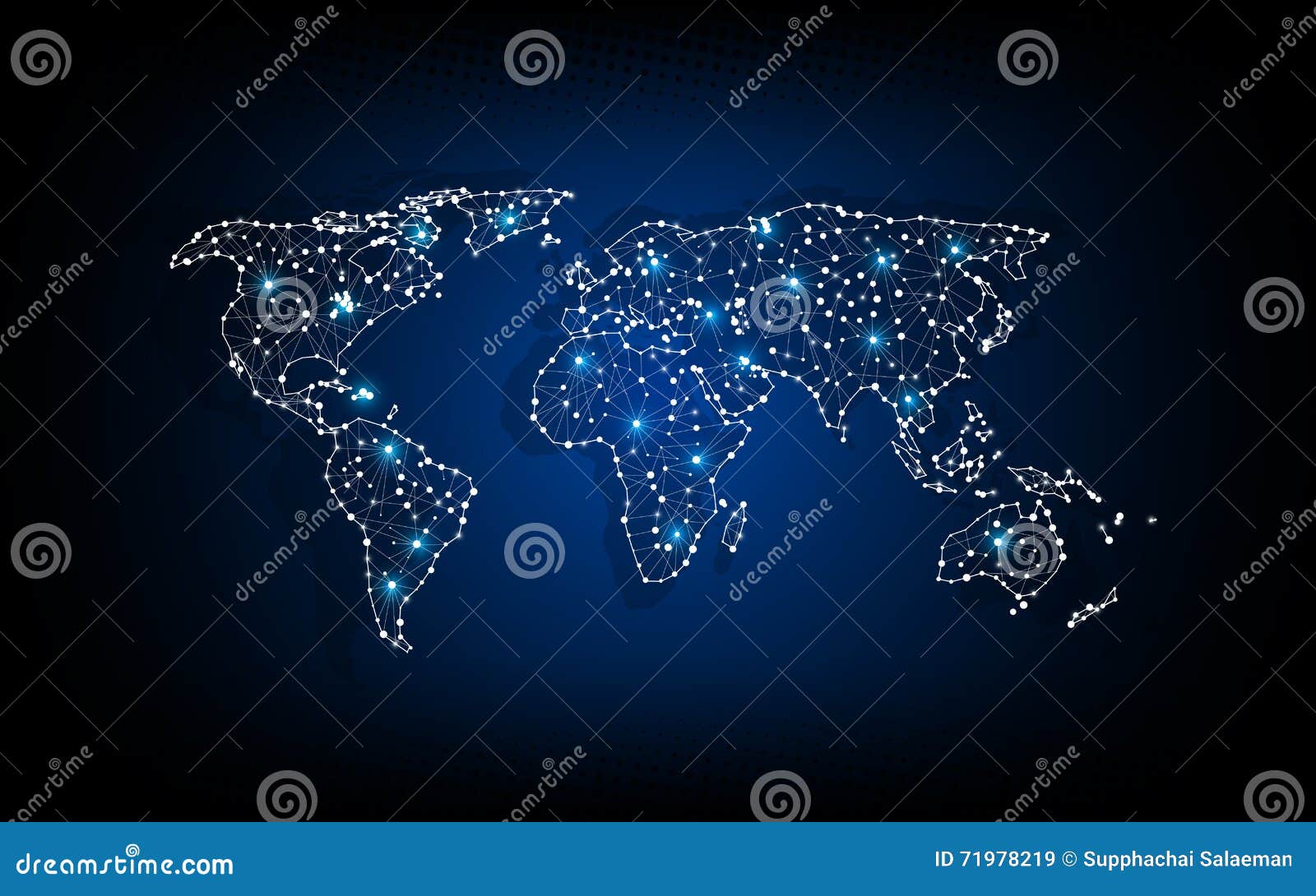 Vector Abstract Technology Concept World Map Digital Innovation Pattern ...