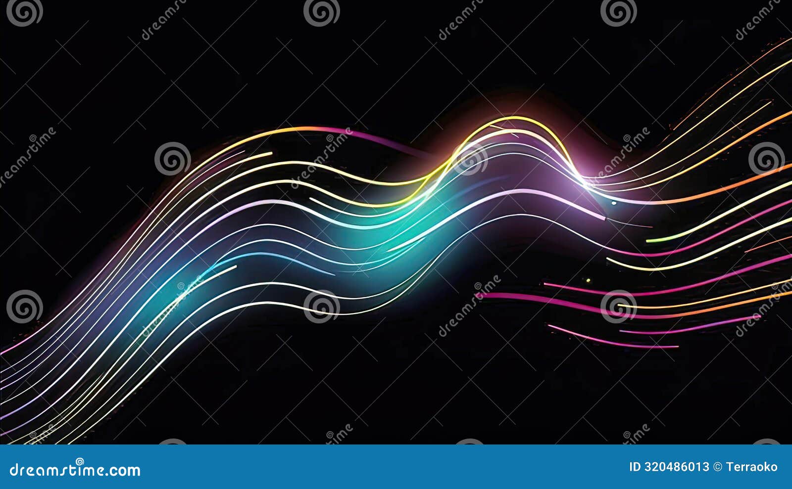 Vector Abstract Technology, Light Neon Digital Lines for Artificial ...