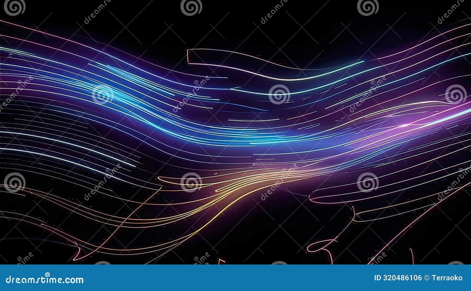 Vector Abstract Technology, Light Neon Digital Lines for Artificial ...
