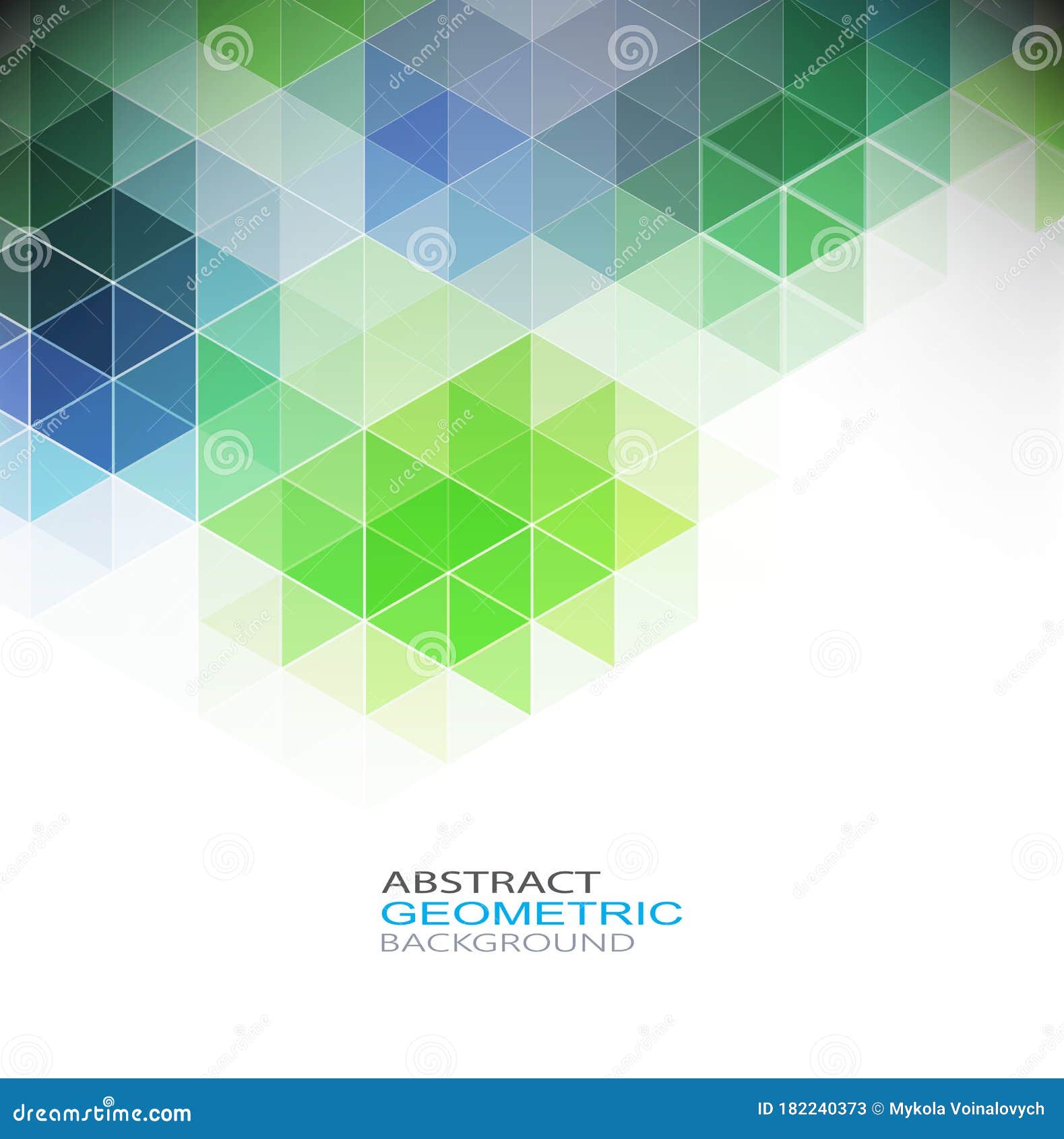 Vector Abstract Template Background with Blue and Green Triangle. for ...