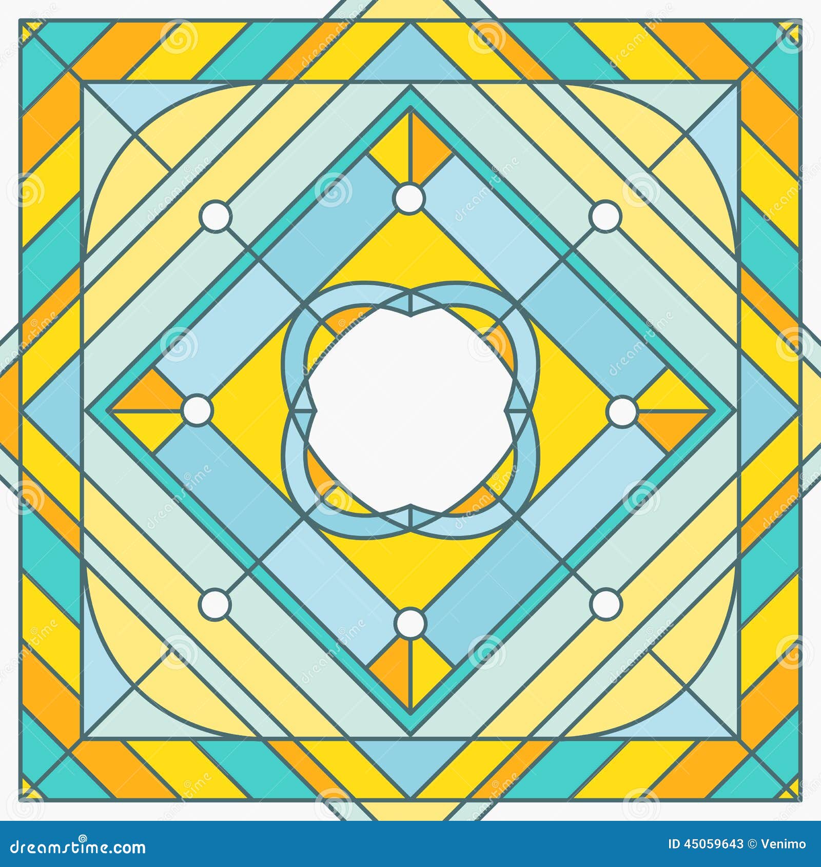 Vector Abstract Template in Outline Style Stock Vector - Illustration ...