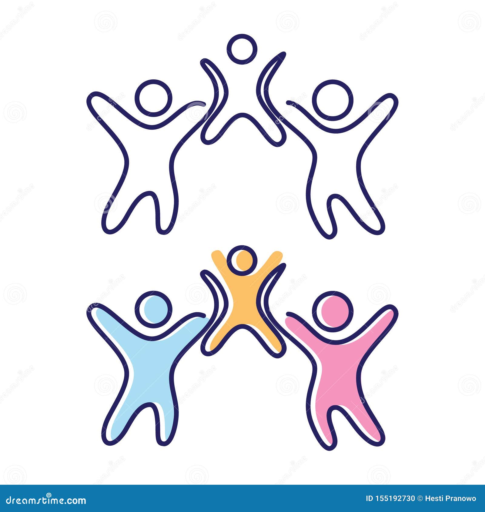 Vector Abstract Three People Icon Symbol with Children Stock Vector ...