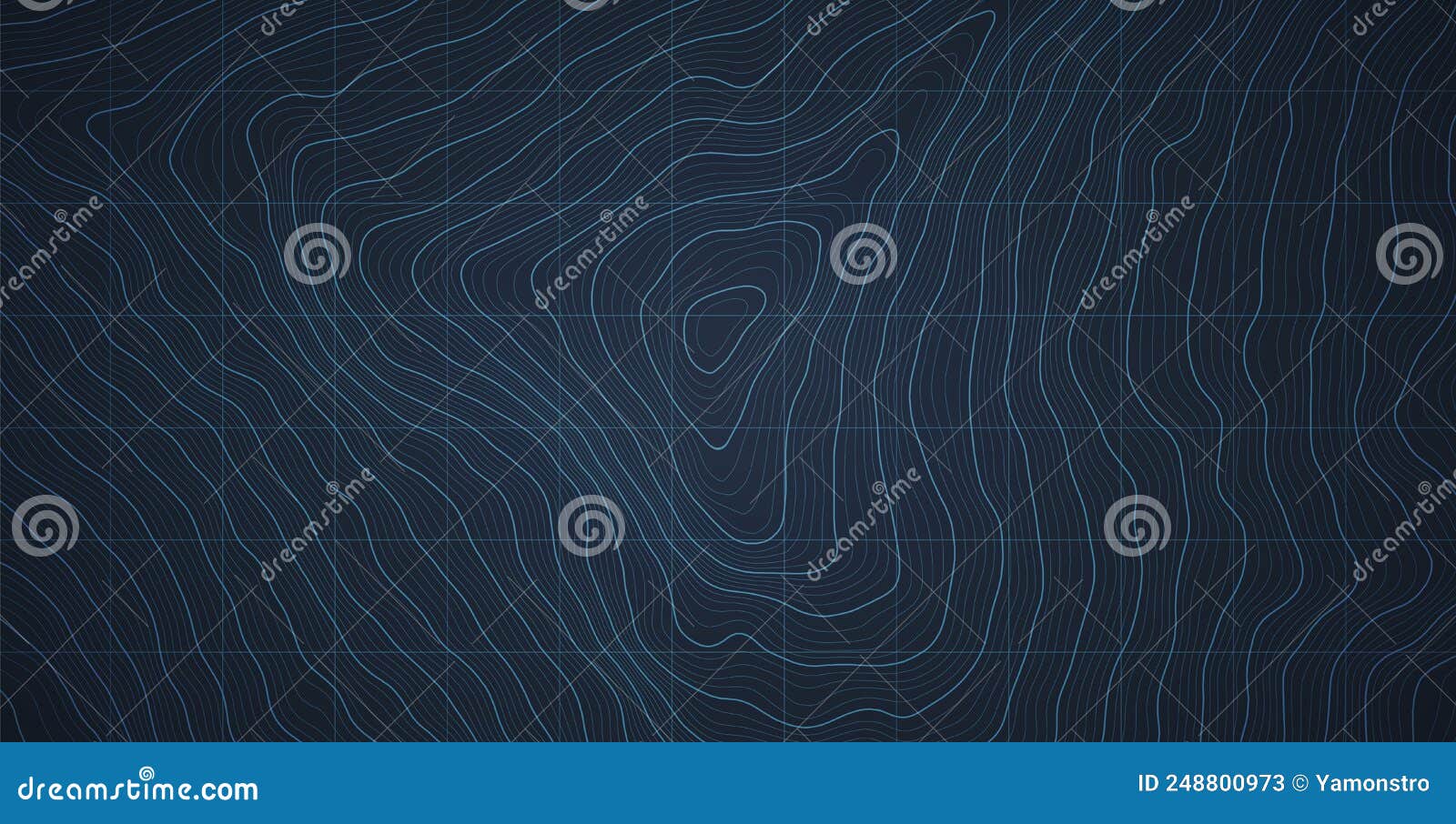 Vector Abstract Marine Depth Topographic Map Conceptual Pale Dark Blue ...