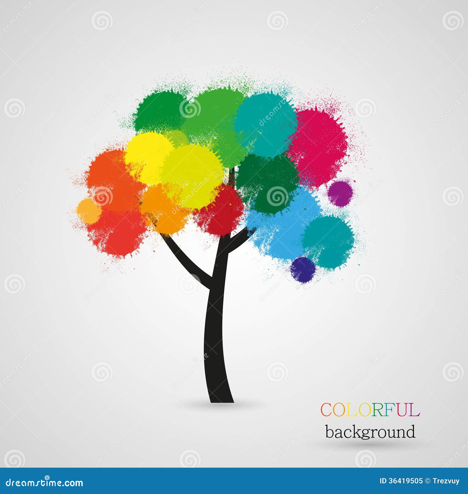 Vector Abstract Tree Background Stock Vector - Illustration of orange ...