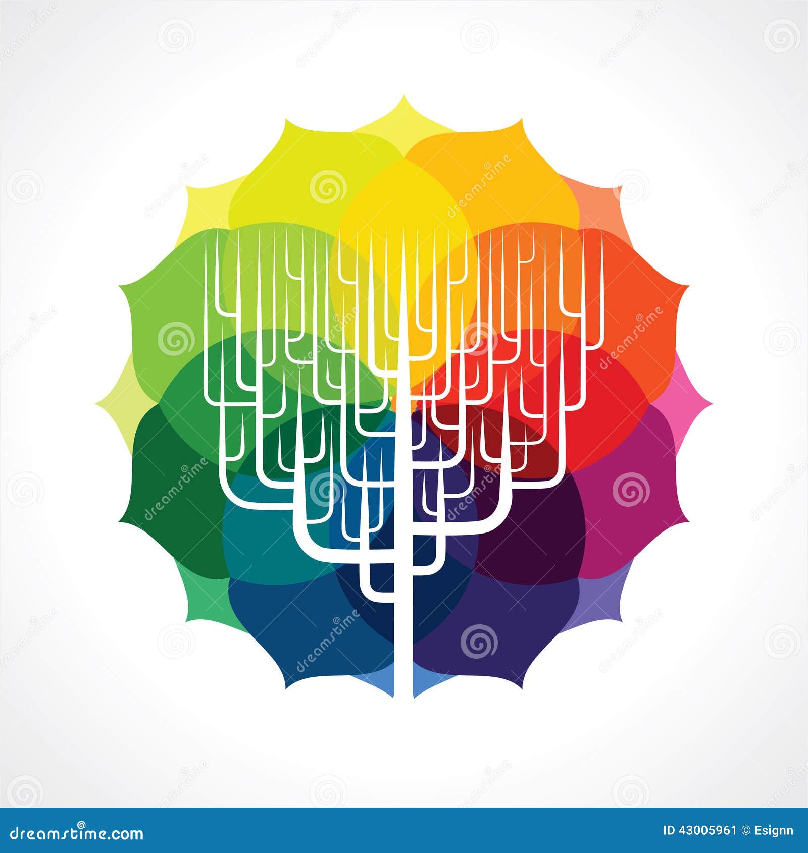 Vector of Abstract Tree Icon Stock Vector - Illustration of forest ...