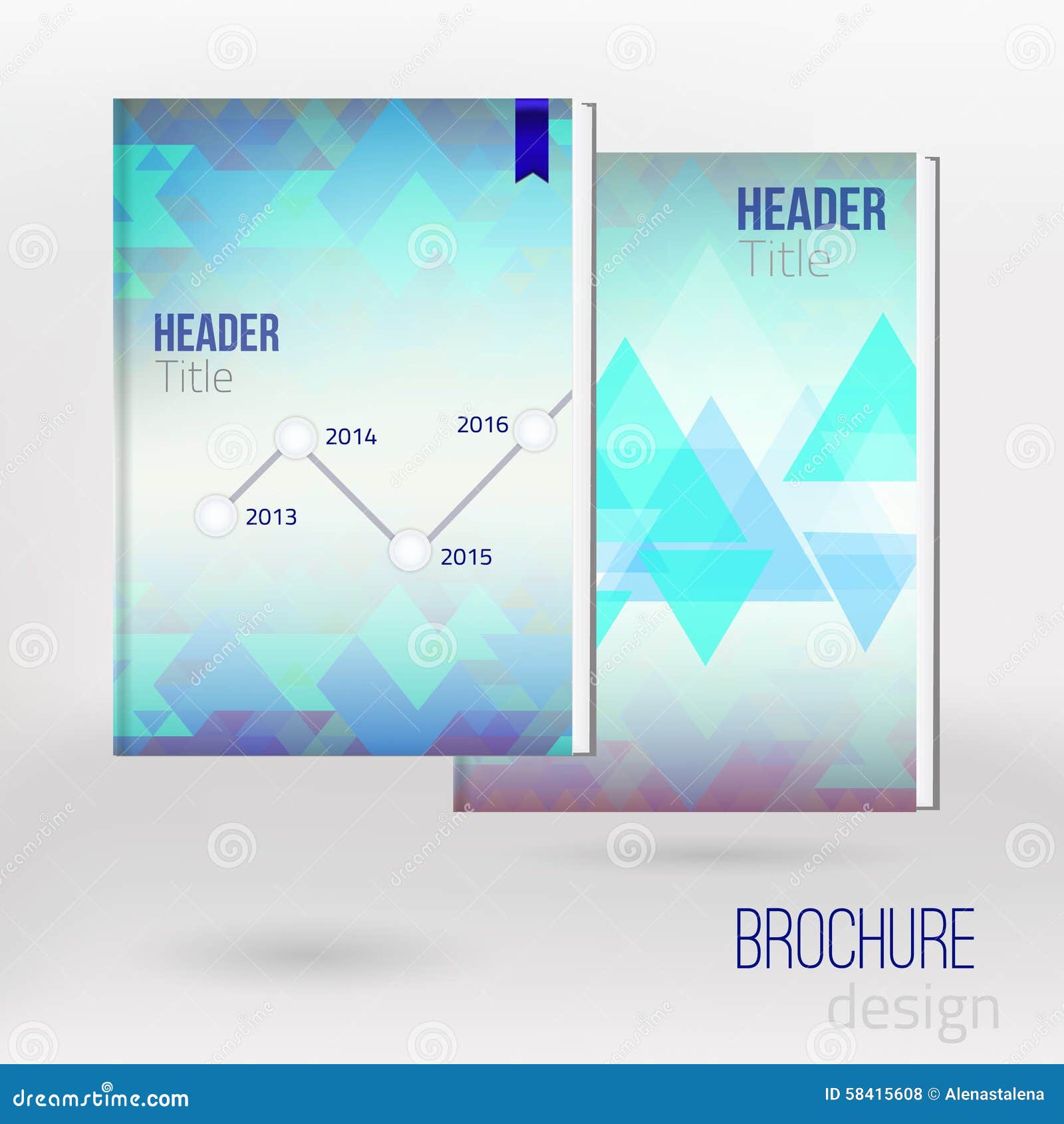 Vector Abstract Triangle Brochure Flyer Design Stock Vector ...