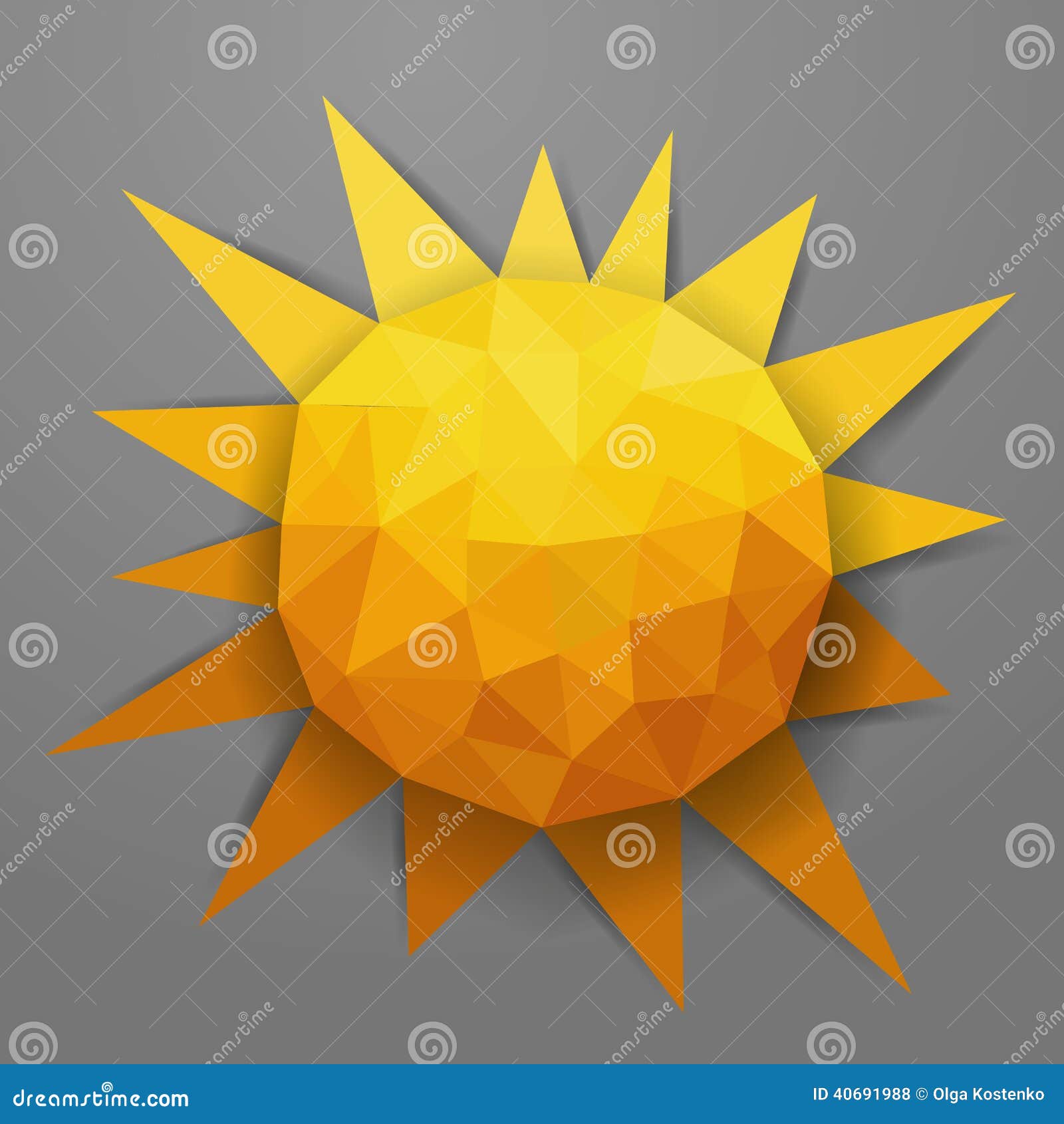 Vector Abstract Triangle Summer Sun Stock Vector - Illustration of ...