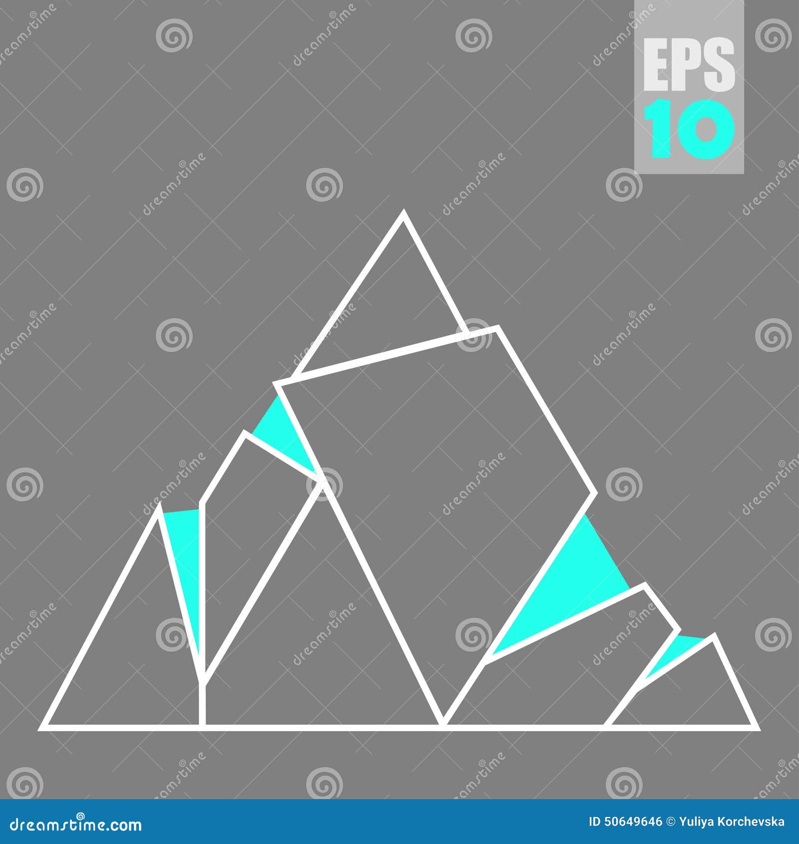 Vector Abstract Triangles Mountains Stock Vector - Illustration of ...
