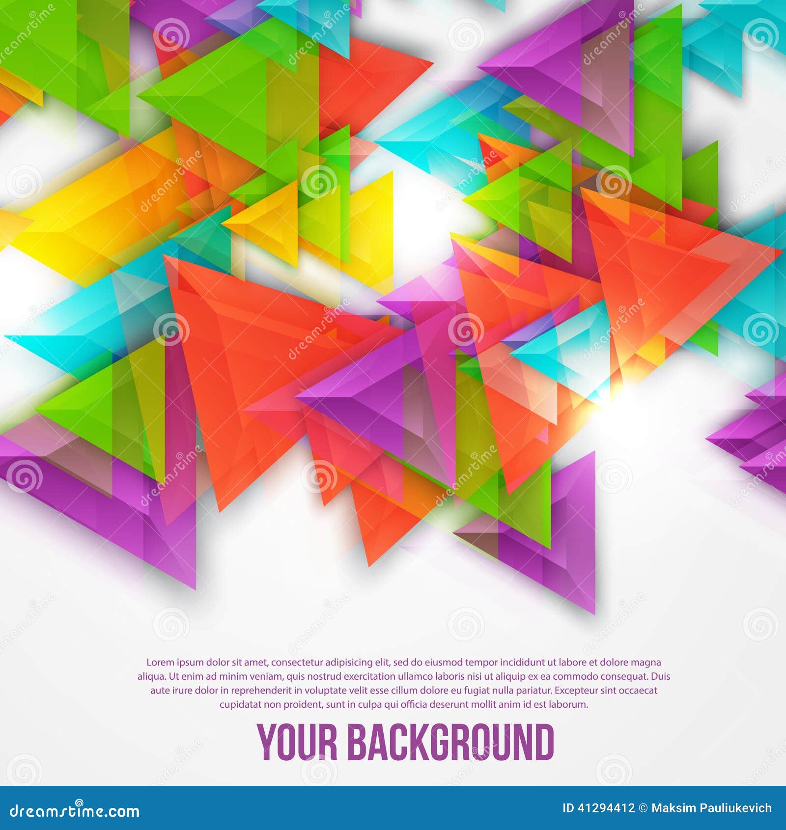 Vector Abstract Triangles Template. Object Web Stock Vector ...