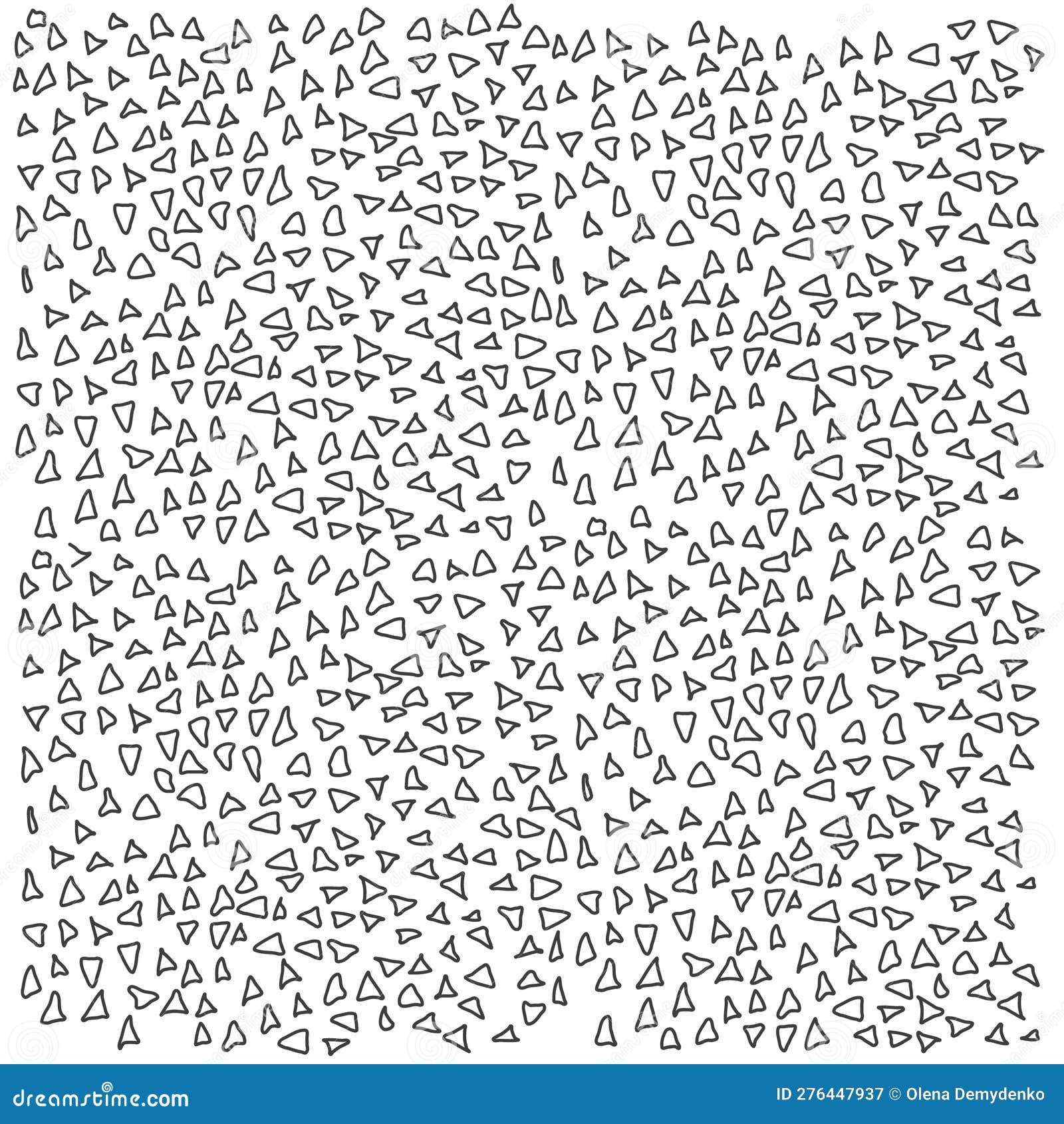 Vector Abstract Triangles on a White Background Randomly. Doodle Stock ...