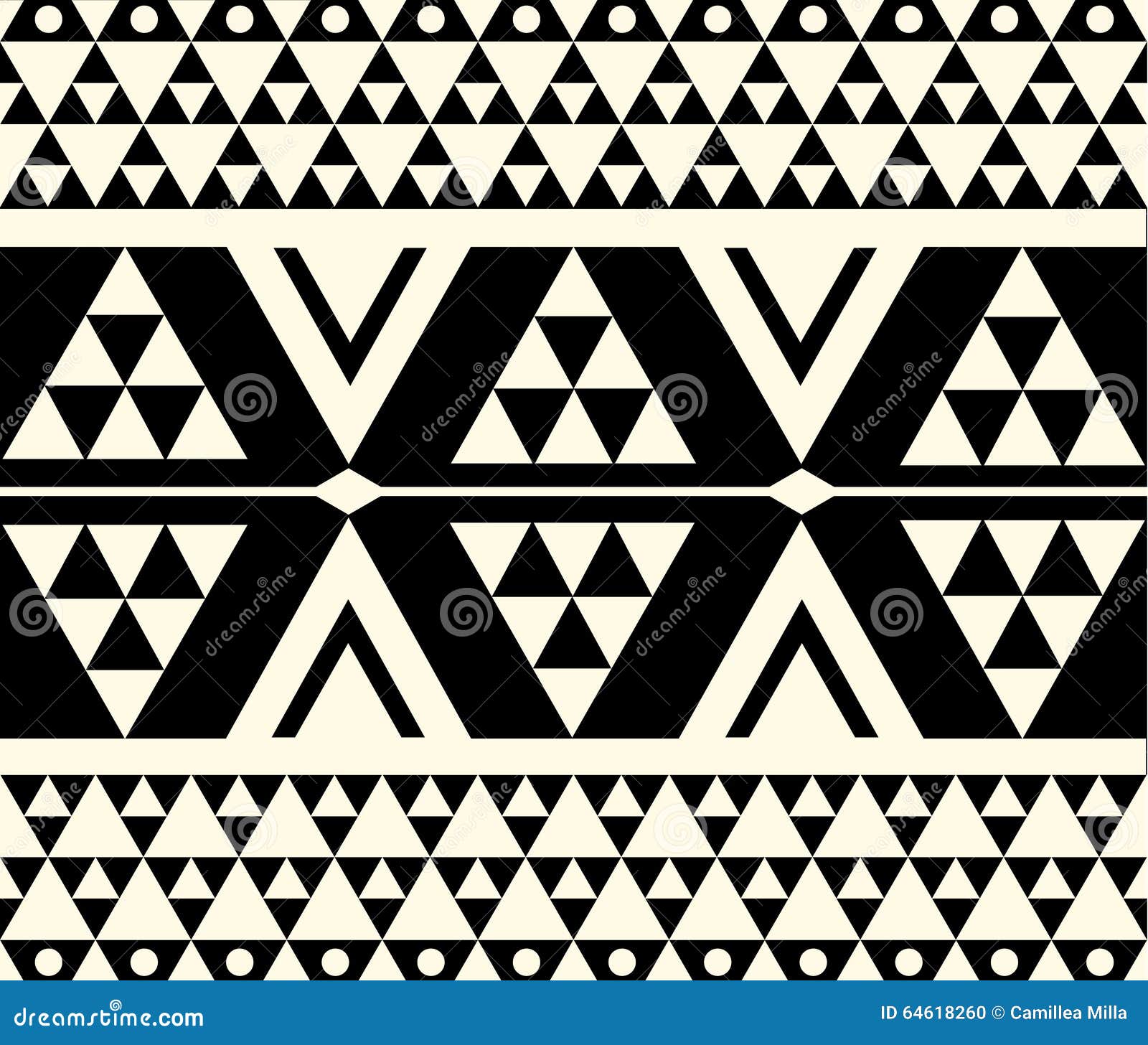 Vector Abstract Tribal Pattern Stock Vector - Illustration of editable ...