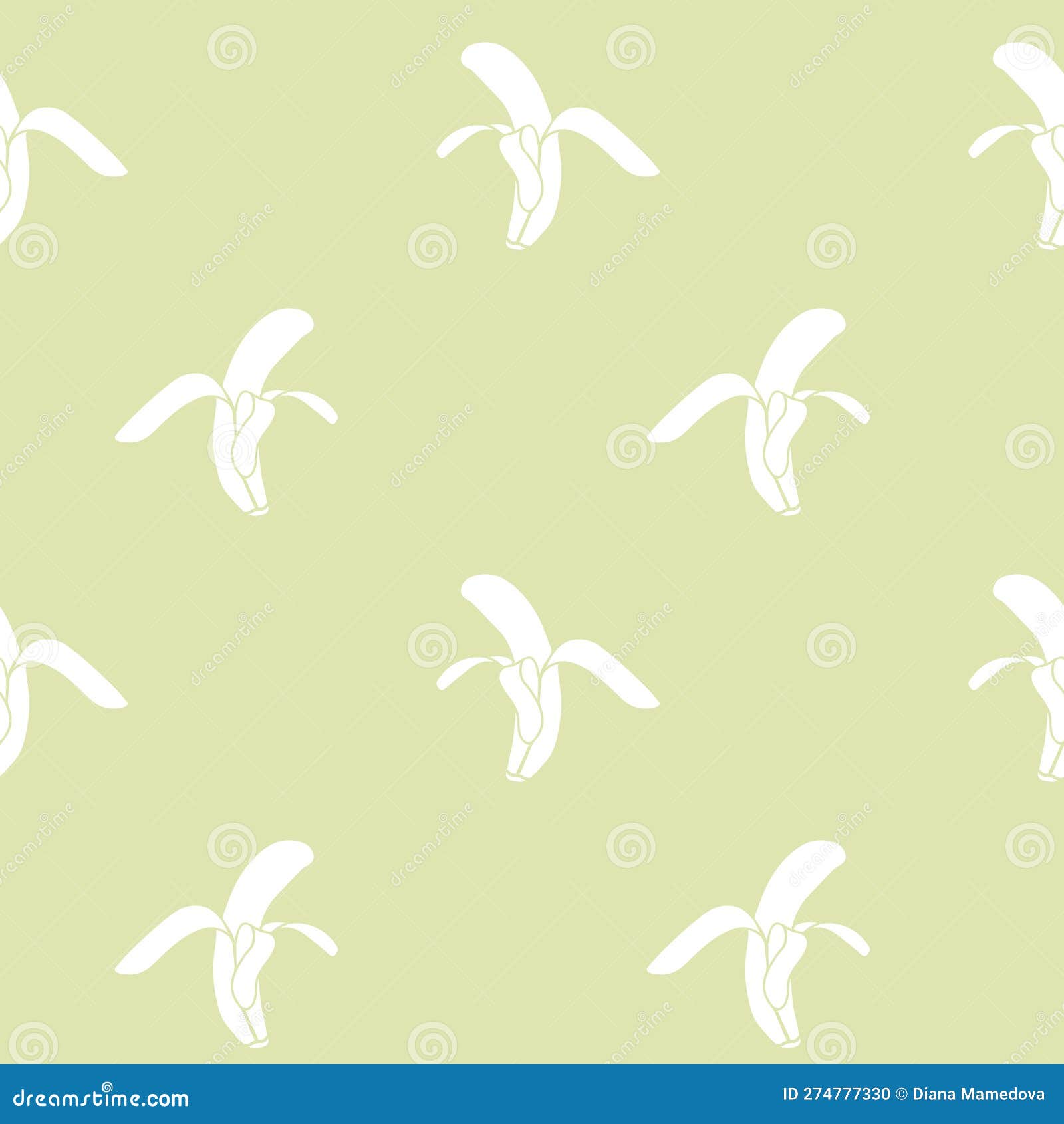 Vector Abstract Tropic Bananas Repeating Pattern Background. Stock ...