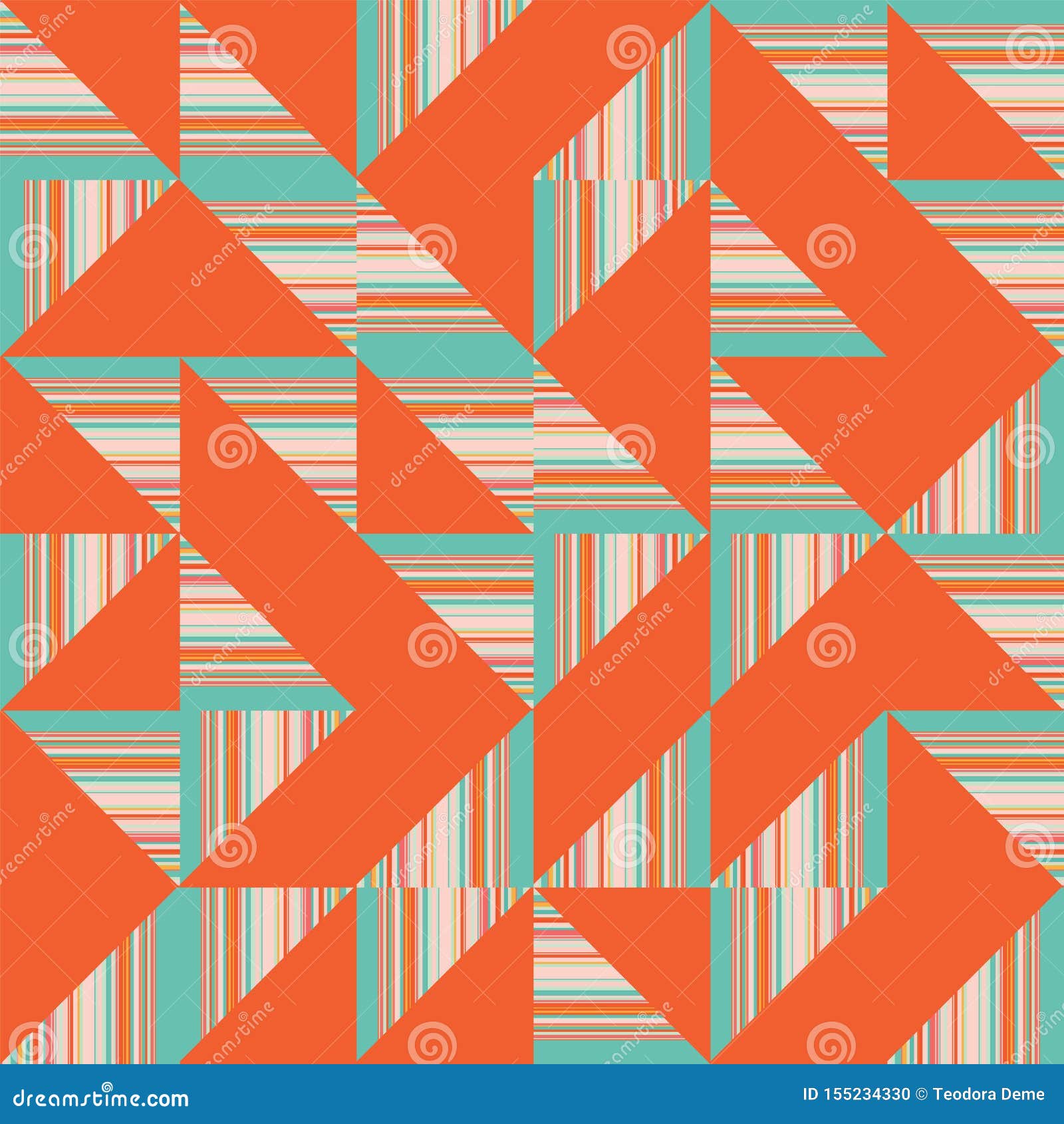 Vector Abstract Truchet Geometric Seamless Pattern Repeat Stock Vector ...