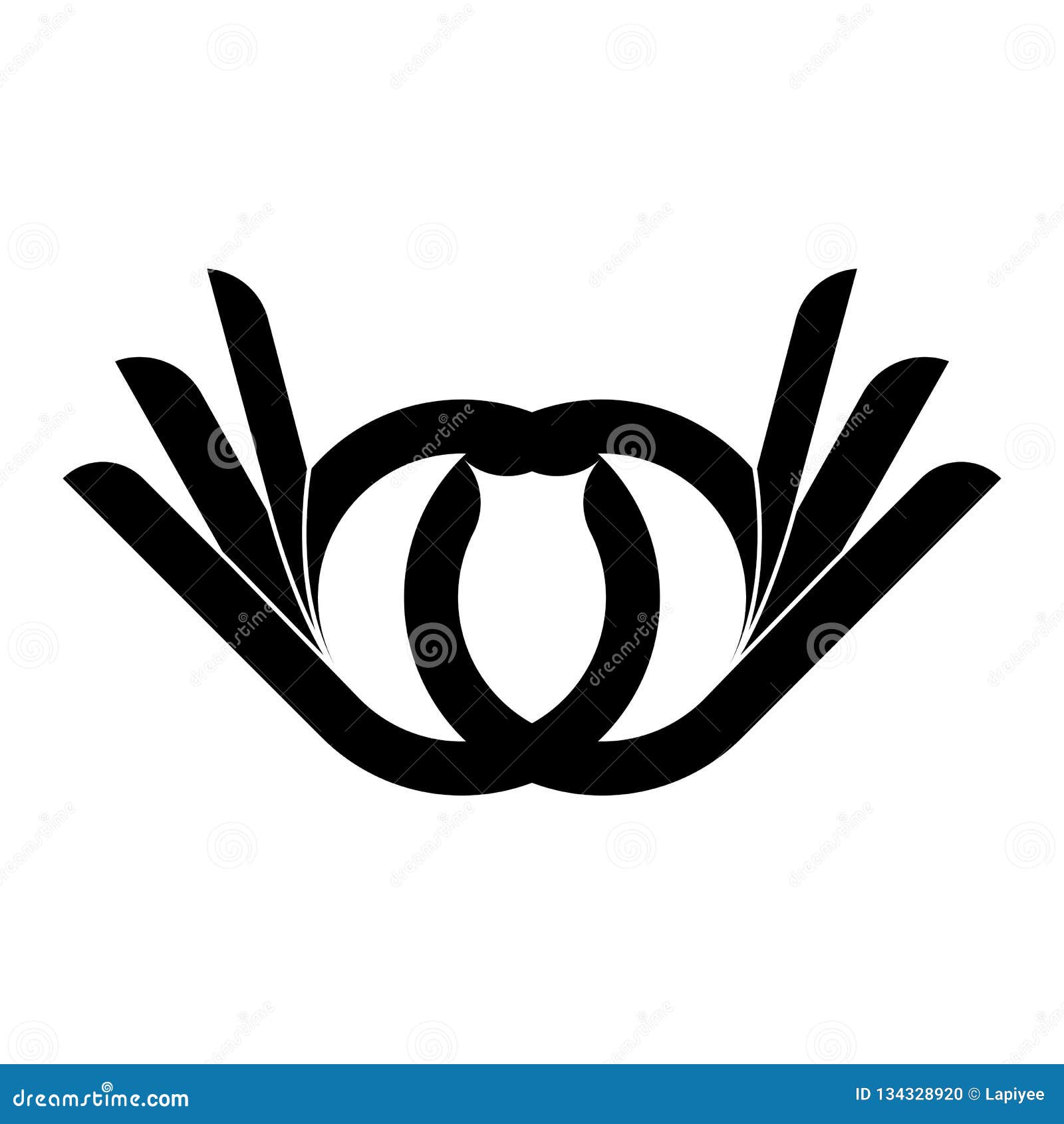 Vector Abstract Two Hand Finger Logo Template Design and Support Icon ...