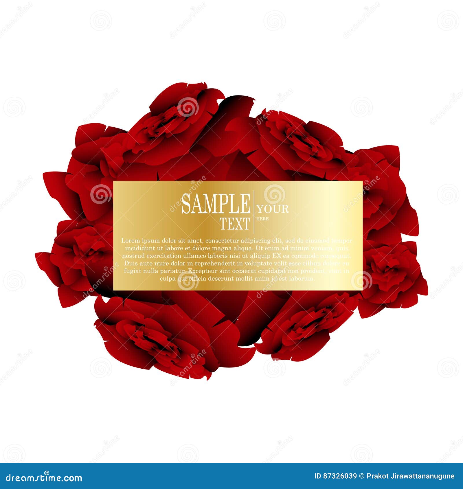 Vector Abstract Watercolor Red Rose Design Element Isolated Stock ...