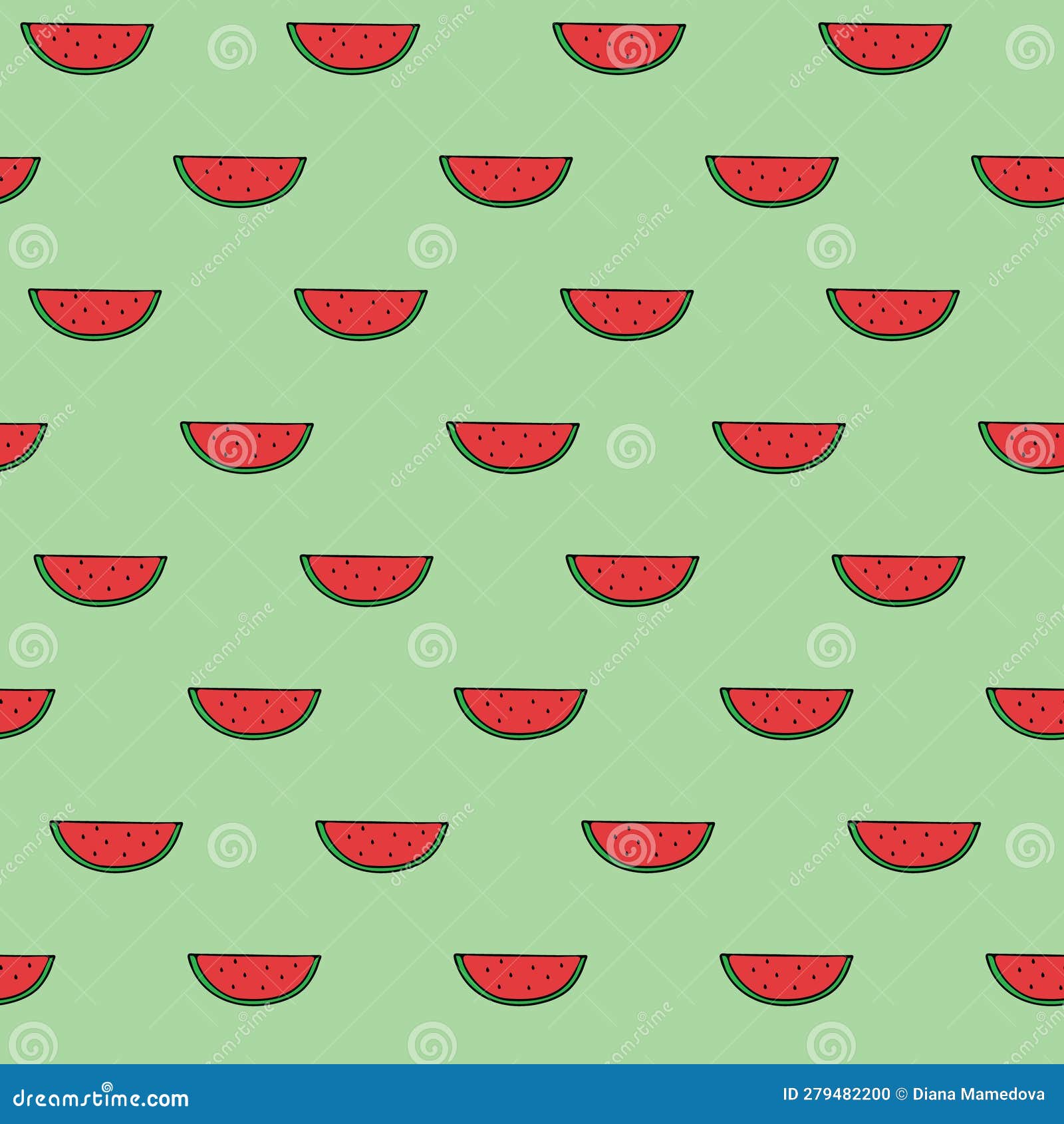 Vector Abstract Watermelons Repeating Pattern Background. Stock Vector ...