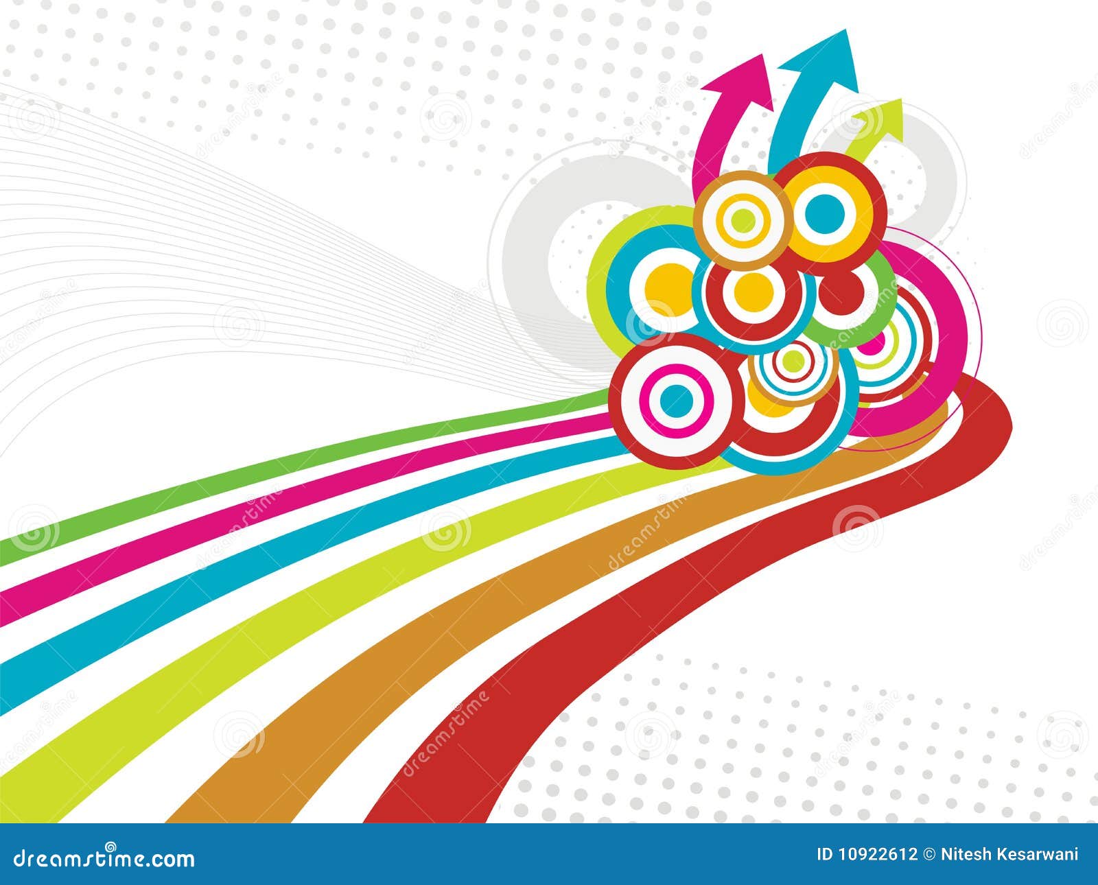 Vector Abstract Wave and Arrows Stock Vector - Illustration of arrows ...