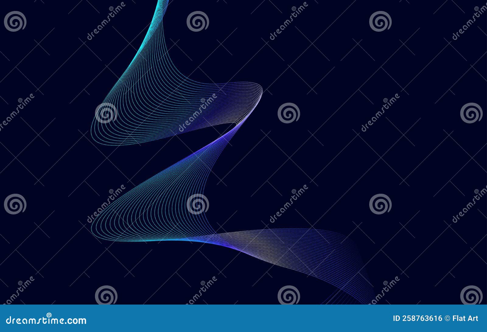 Vector Abstract Wave Background. Blue Gradient Waves Background Stock ...