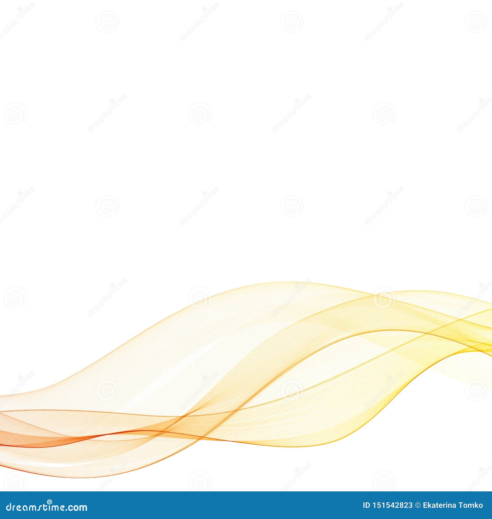 Vector of Abstract Wave Lines Gold Flowing Isolated on White Background ...