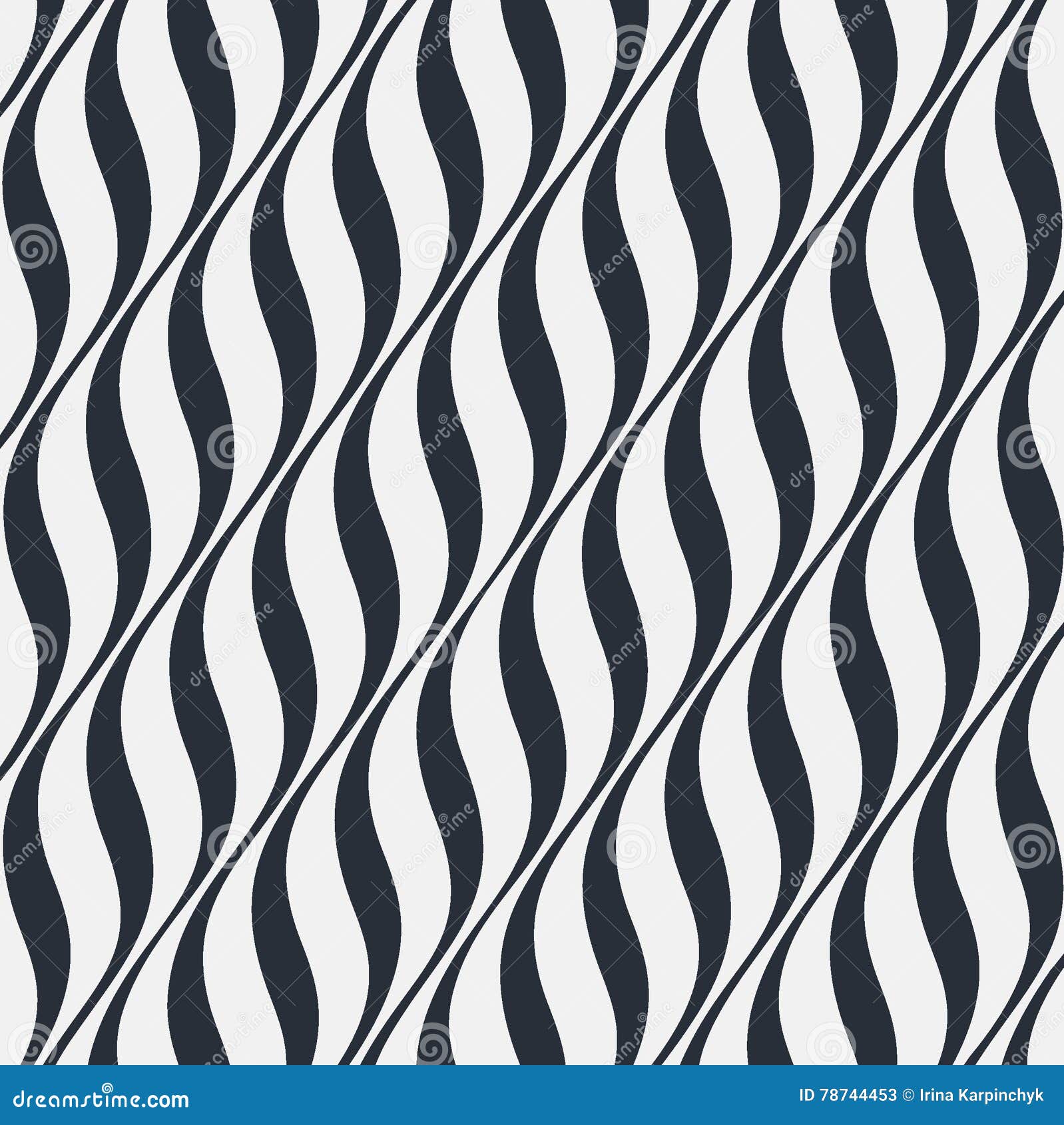 Vector Abstract Wave Pattern. Monochrome Texture Stock Vector ...