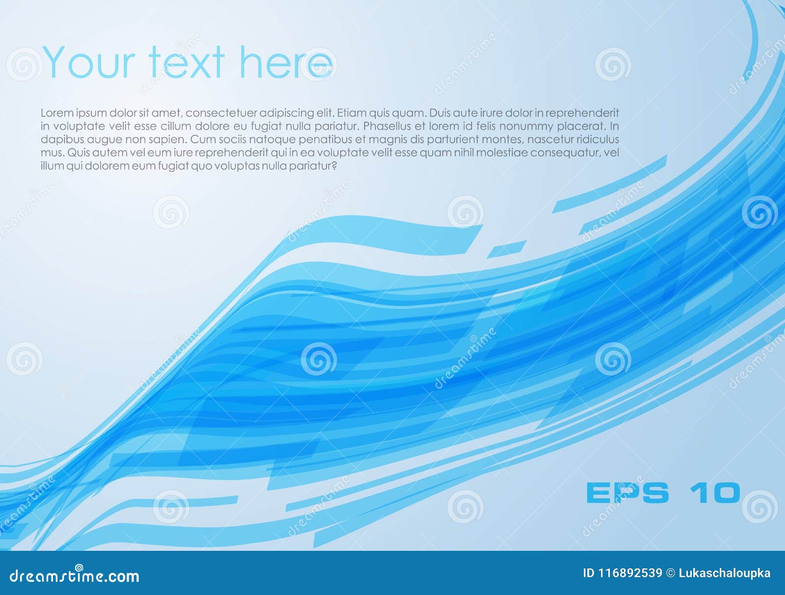 Vector Abstract Wave Rectangle Background in Blue Color Stock ...