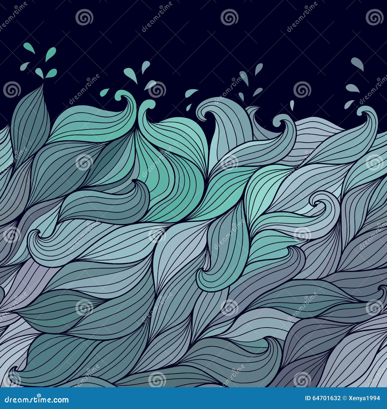 Vector abstract waves stock vector. Illustration of bright - 64701632