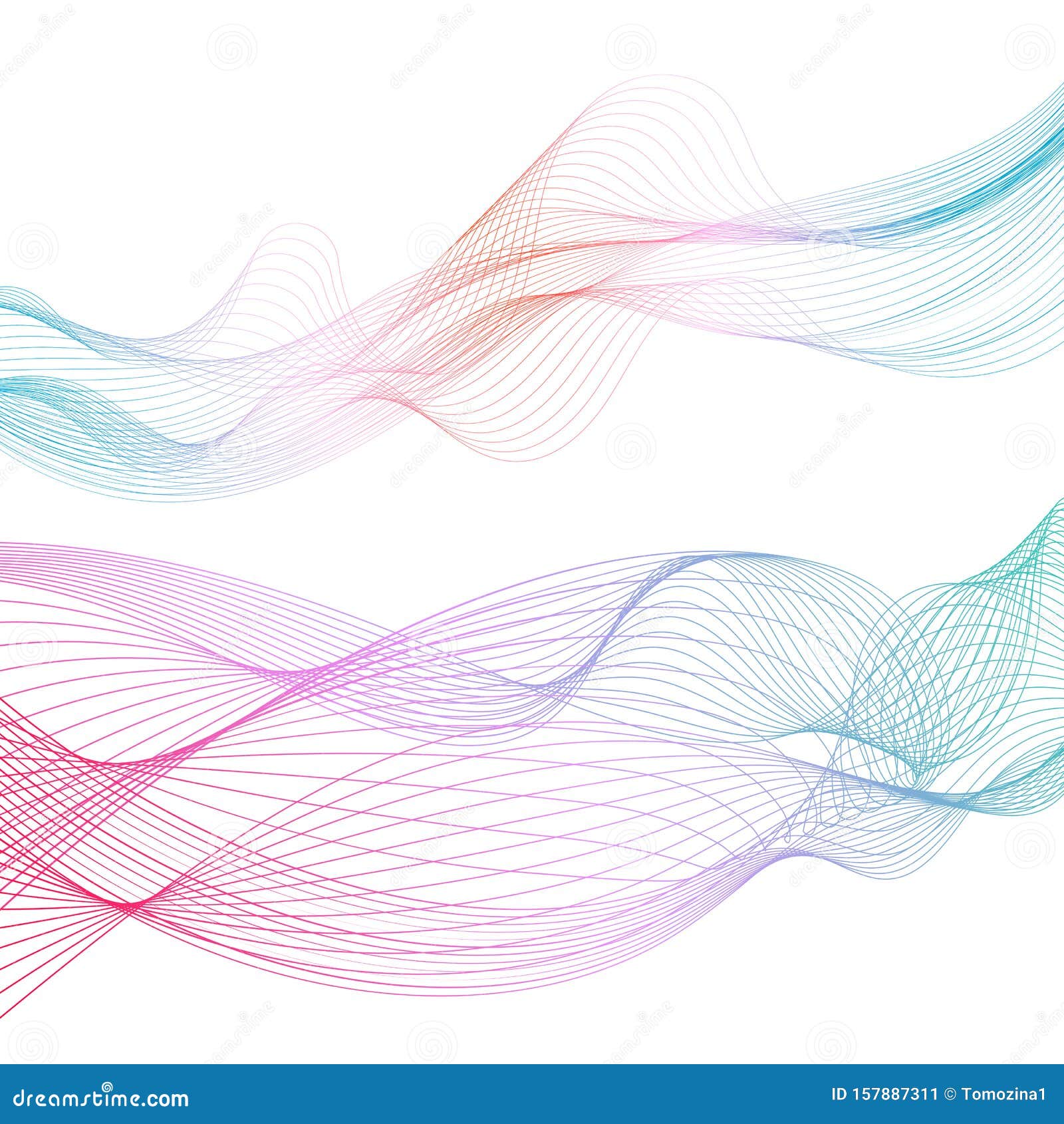 Vector Abstract Wavy Element Stock Vector - Illustration of dynamic ...