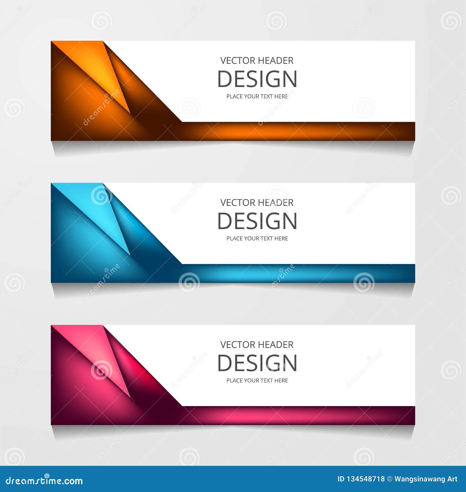 Vector Abstract Web Banner Design Template. Collection of Web Banner ...