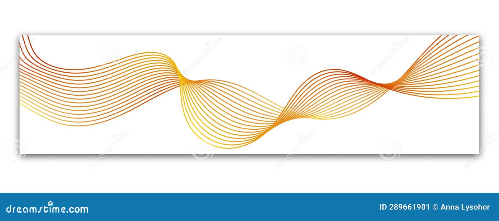Vector Abstract Web Banner with Orange Wave Stock Vector - Illustration ...