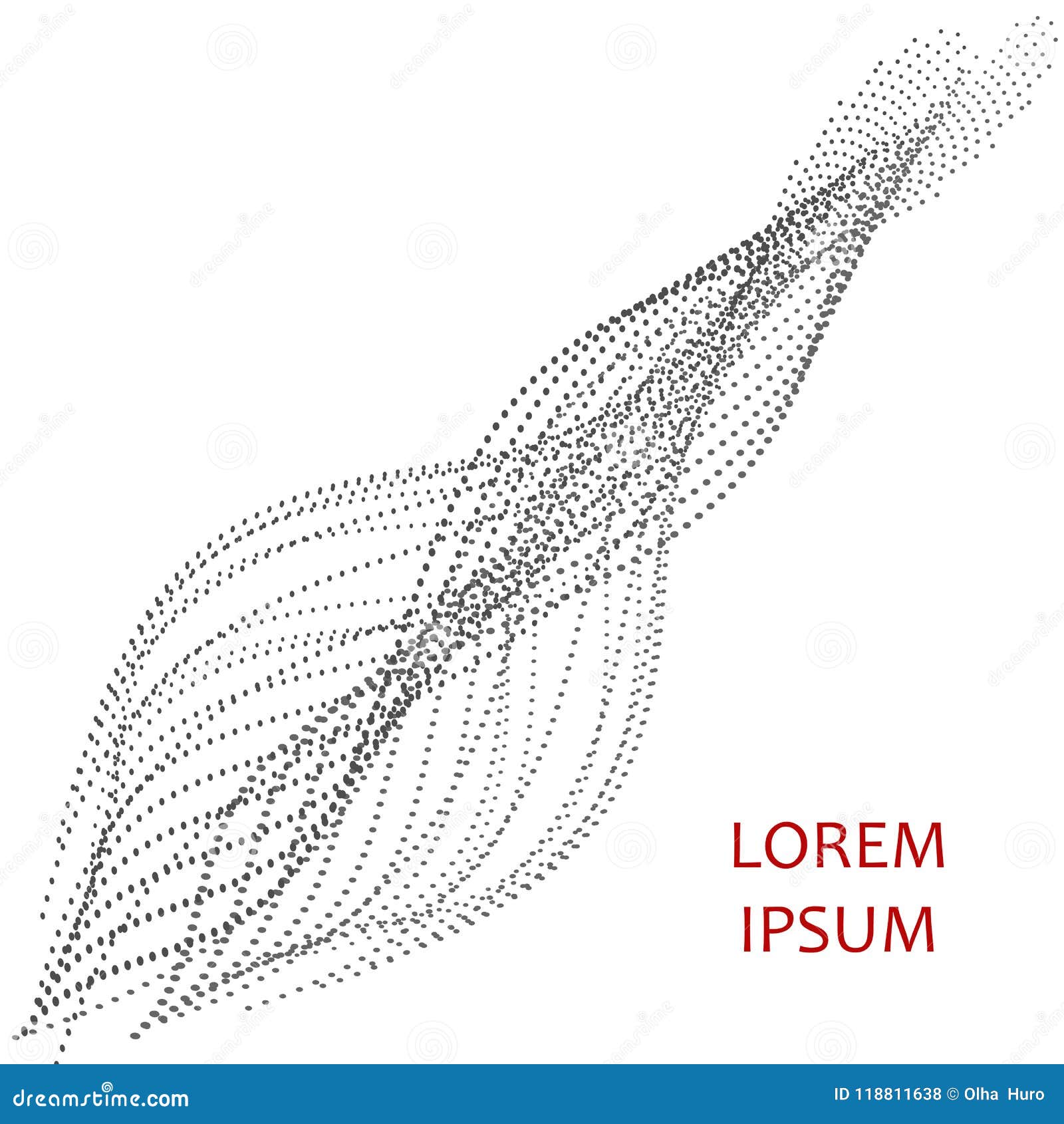 Vector Abstract White Background with Waves of Gray Dots. Stock Vector ...